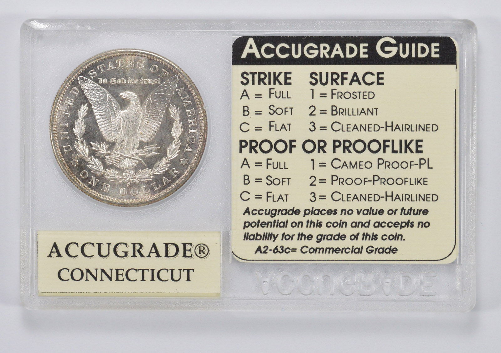 A3-64c 1881-S Morgan Silver Dollar - Accugrade Graded | Property Room