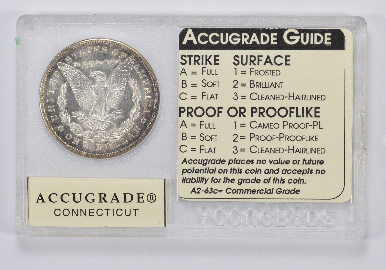A3-64c DMPL 1878-S Morgan Silver Dollar - Accugrade Graded | Property Room