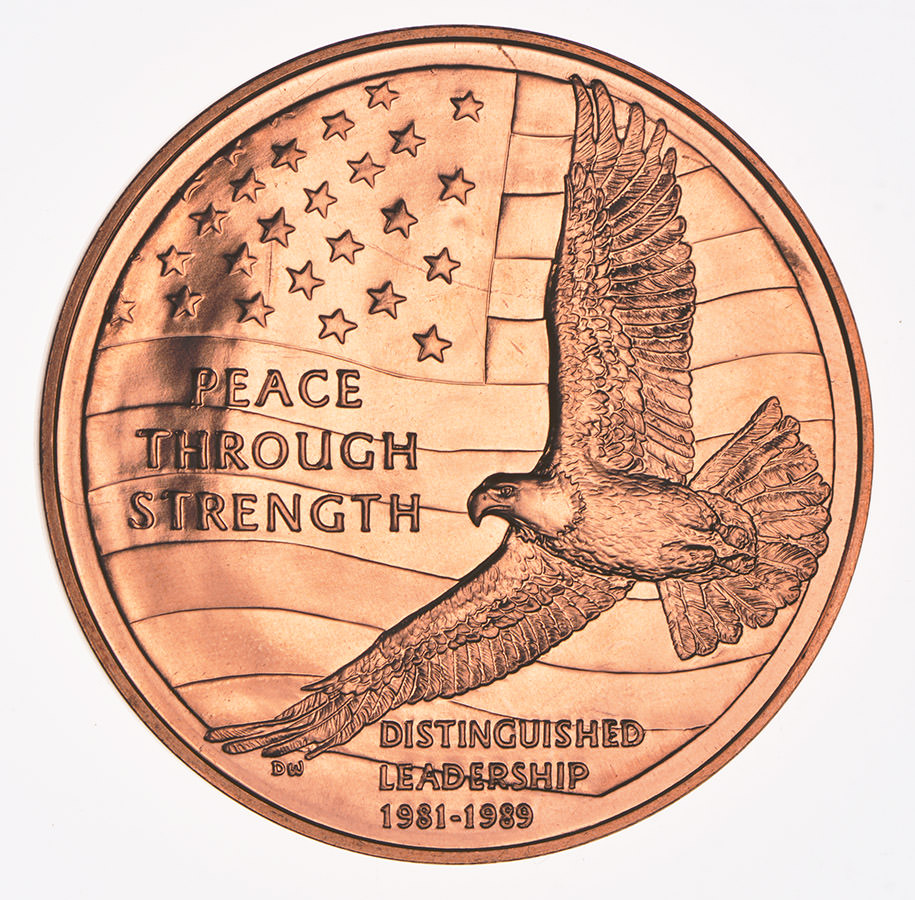 Act of Congress 2000 - Ronald W. And Nancy Reagan 1.5 Inch Bronze Medal ...