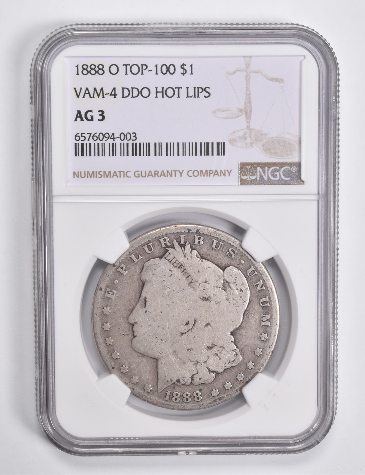 AG3 1888-O Morgan Silver Dollar TOP 100 VAM 4 DDO Hot Lips NGC Lowball ...