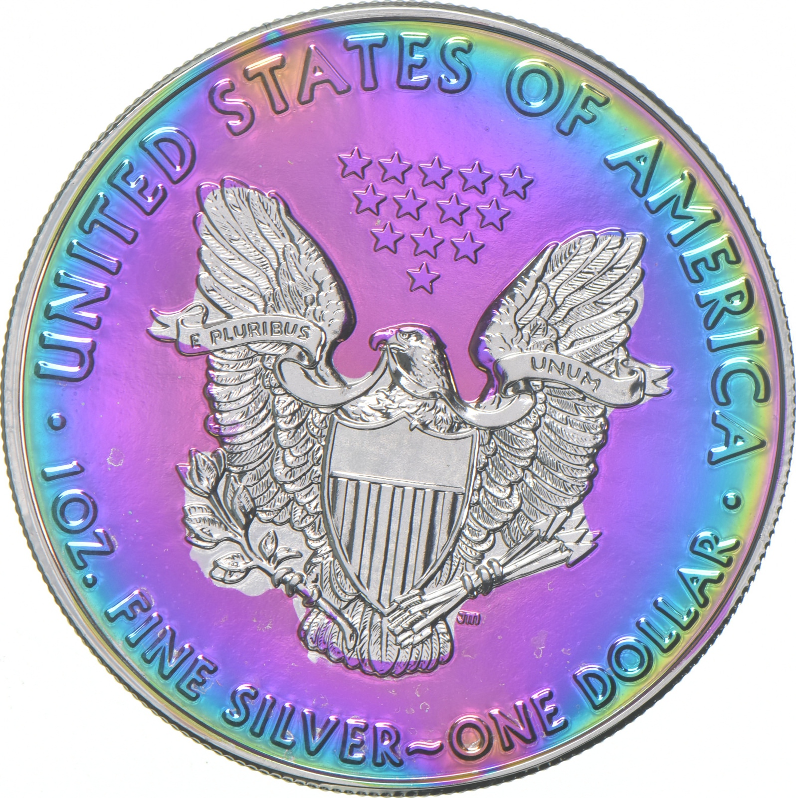 AMAZING - Colorized 2018 American Silver Eagle - Psychedelic Colors ...