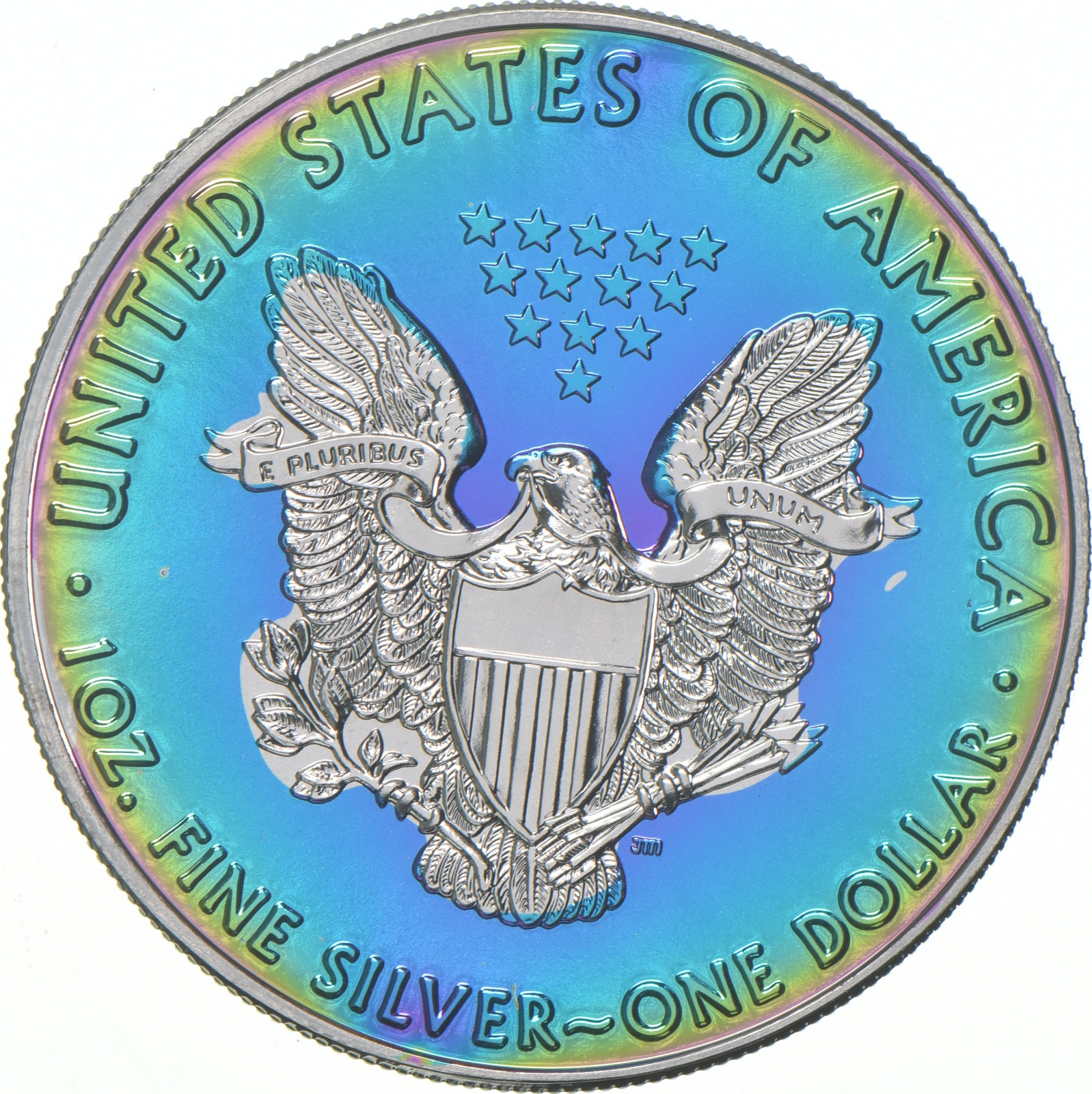 AMAZING - Colorized 2018 American Silver Eagle - Psychedelic Colors ...