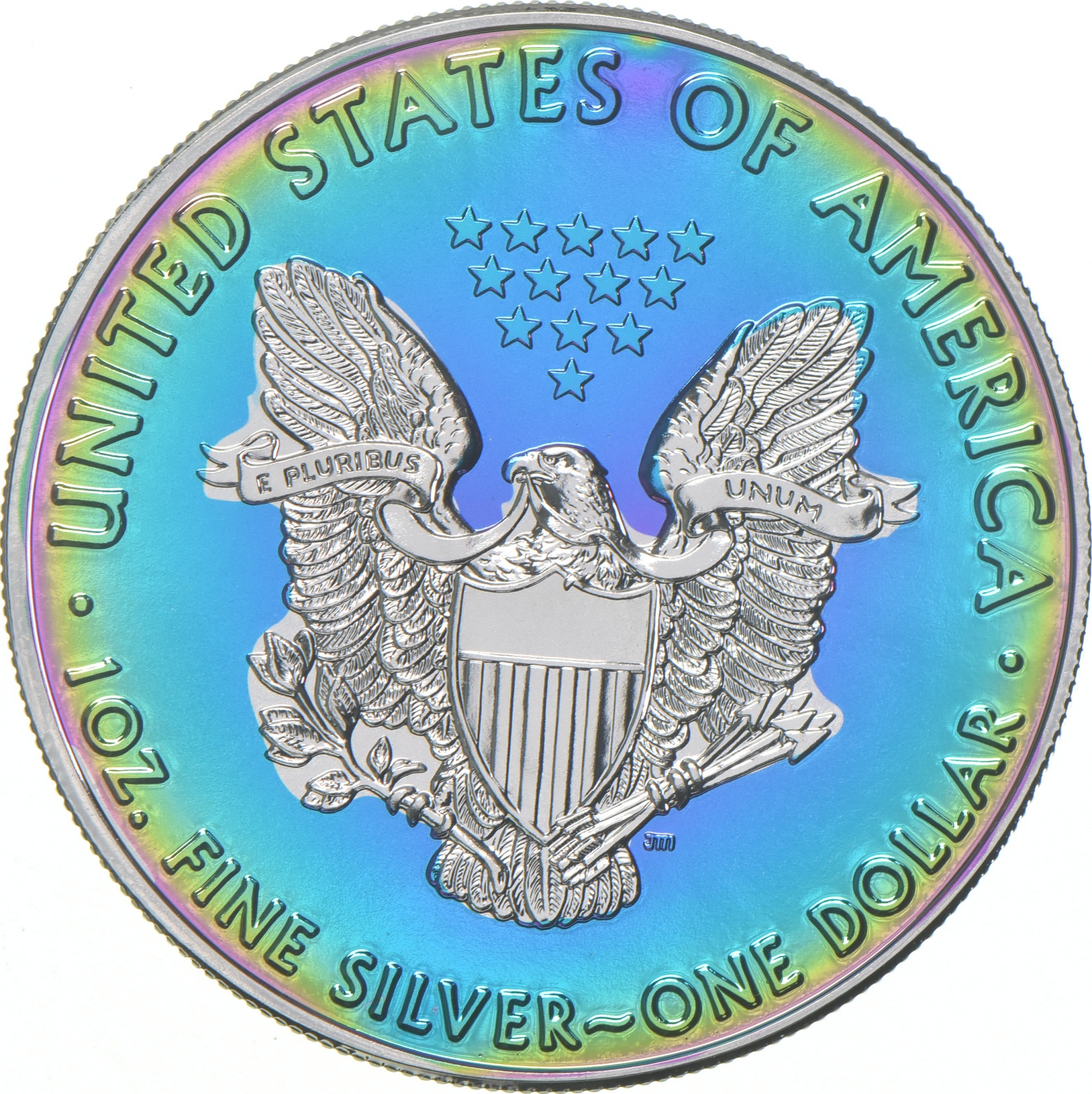 AMAZING - Colorized 2018 American Silver Eagle - Psychedelic Colors ...