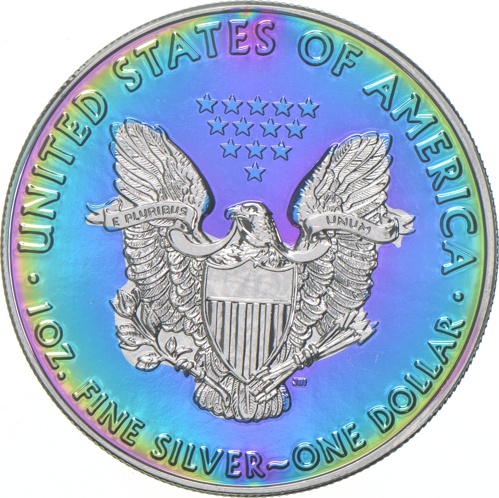AMAZING - Colorized 2018 American Silver Eagle - Psychedelic Colors ...