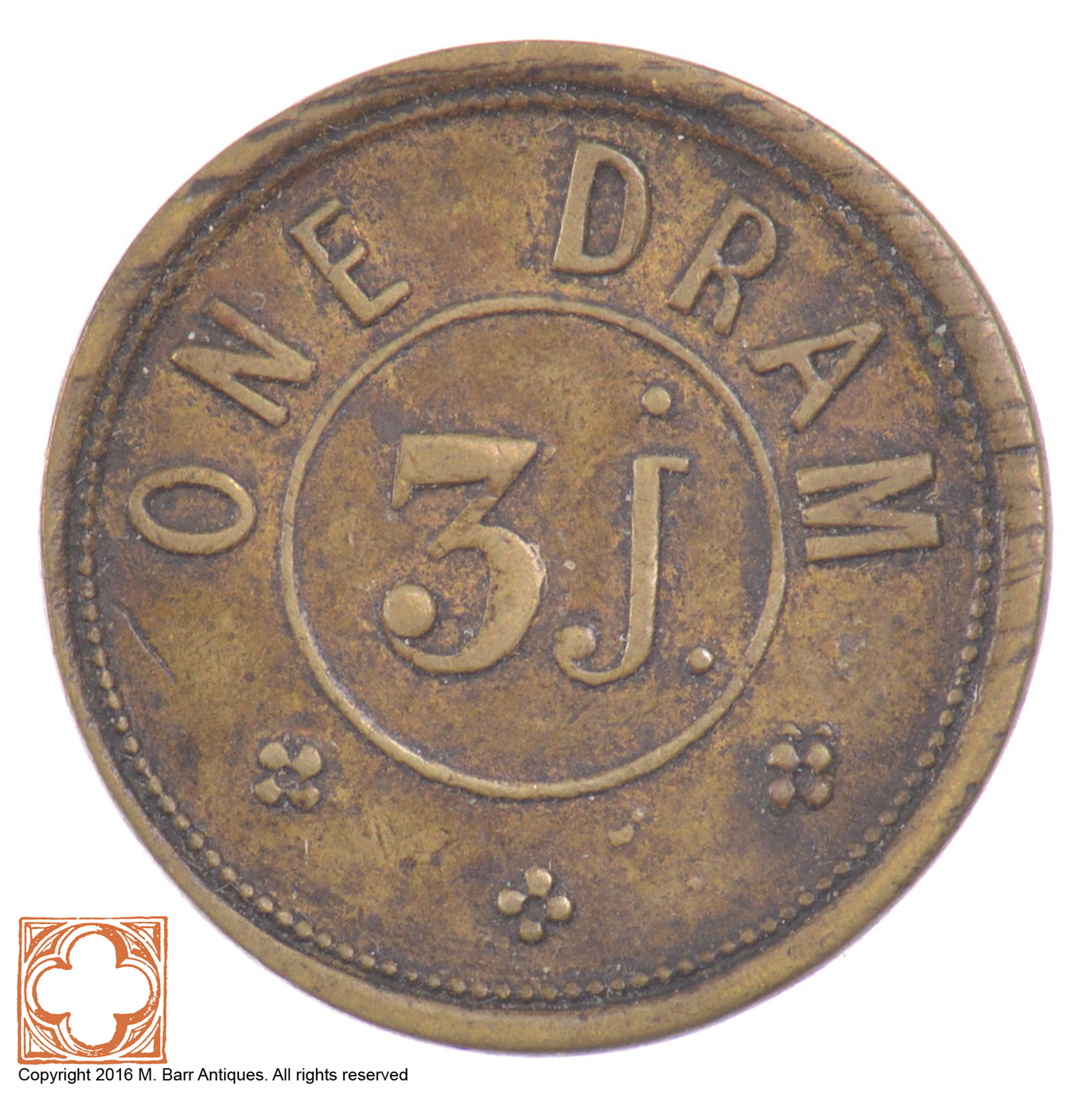 Apothecaries Weight Token One Dram 3J | Property Room
