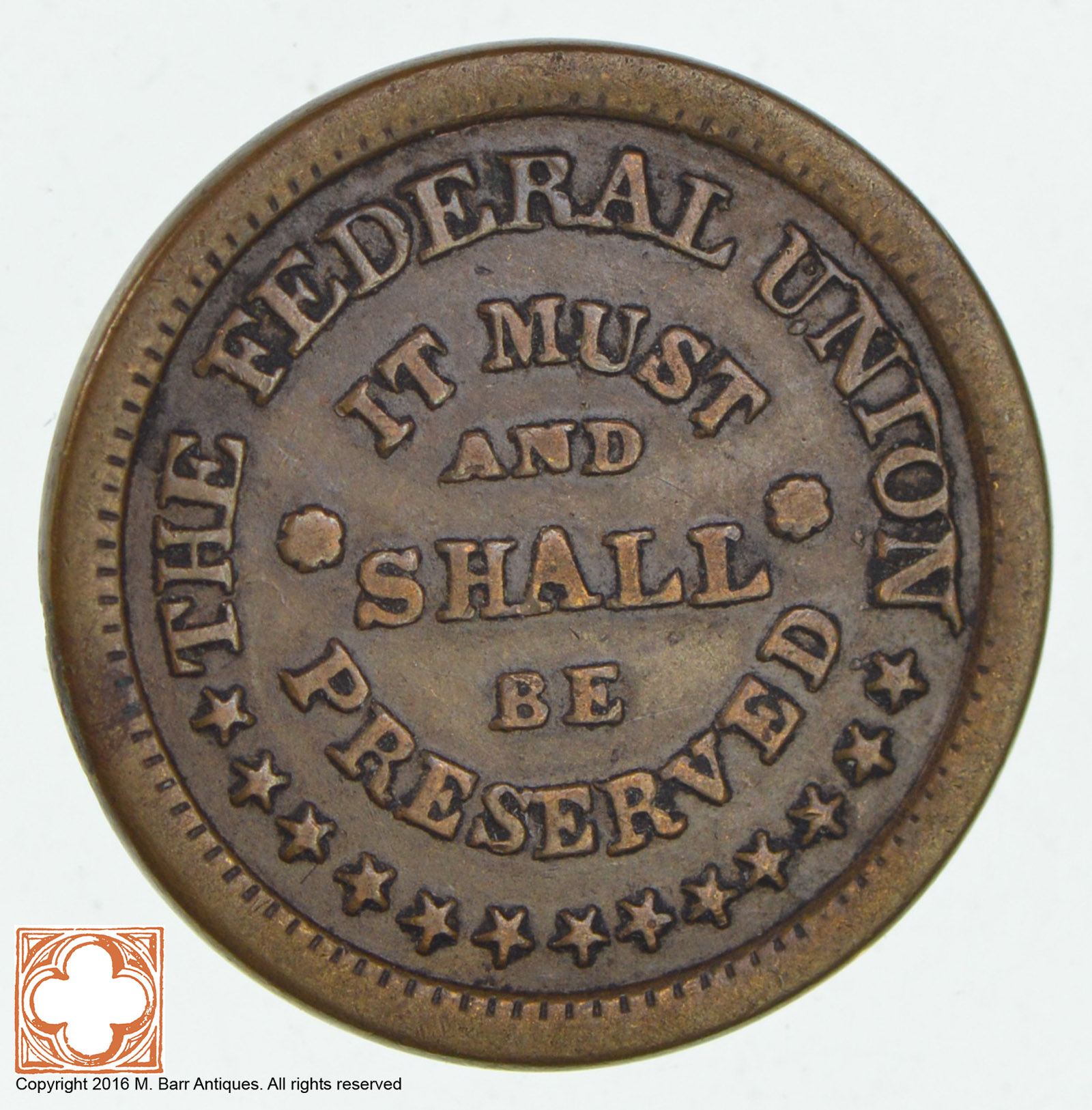 Army & Navy The Federal Union Civil War Token | Property Room