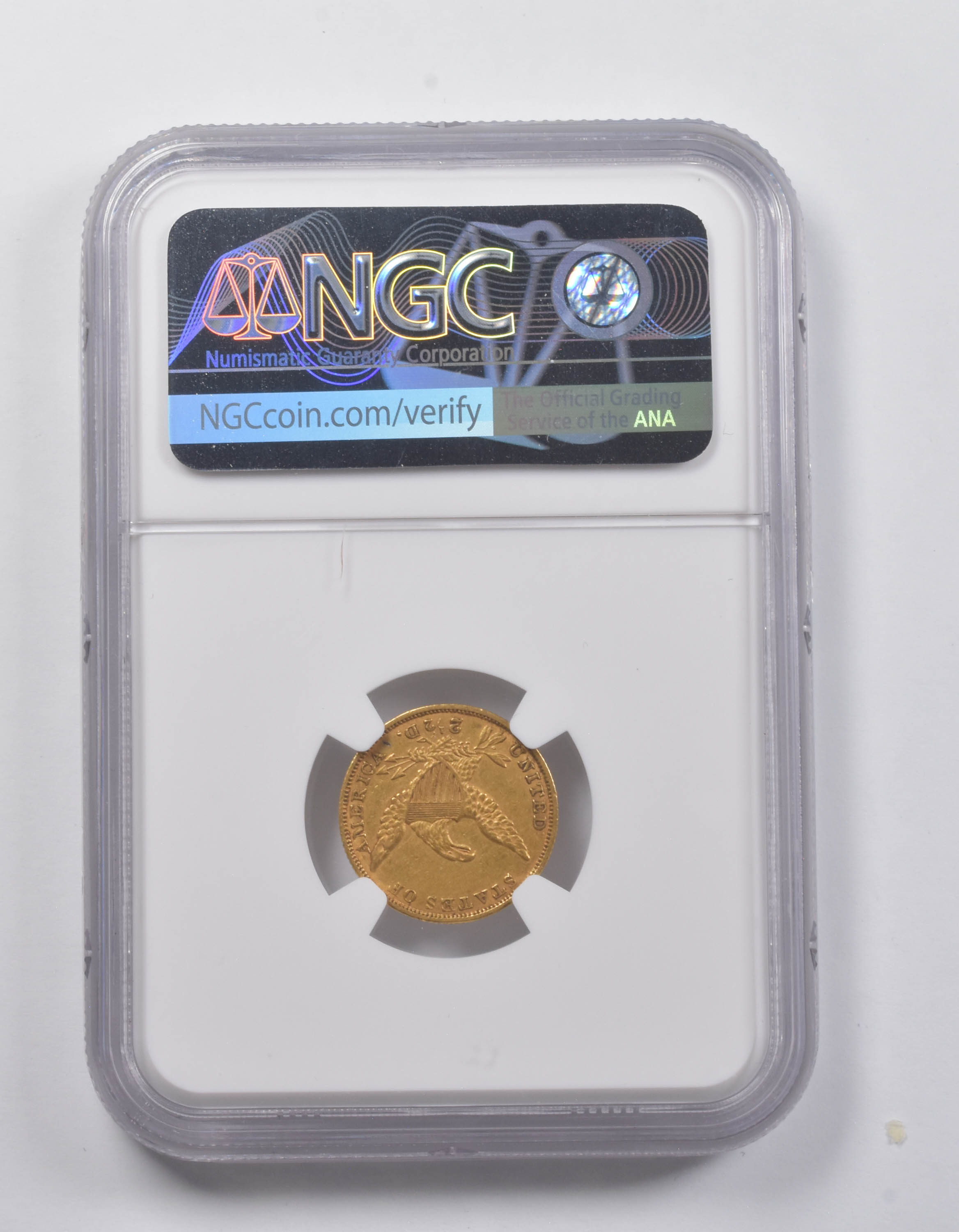 AU58 1834 $2.50 Classic Head Gold Quarter Eagle NGC | Property Room
