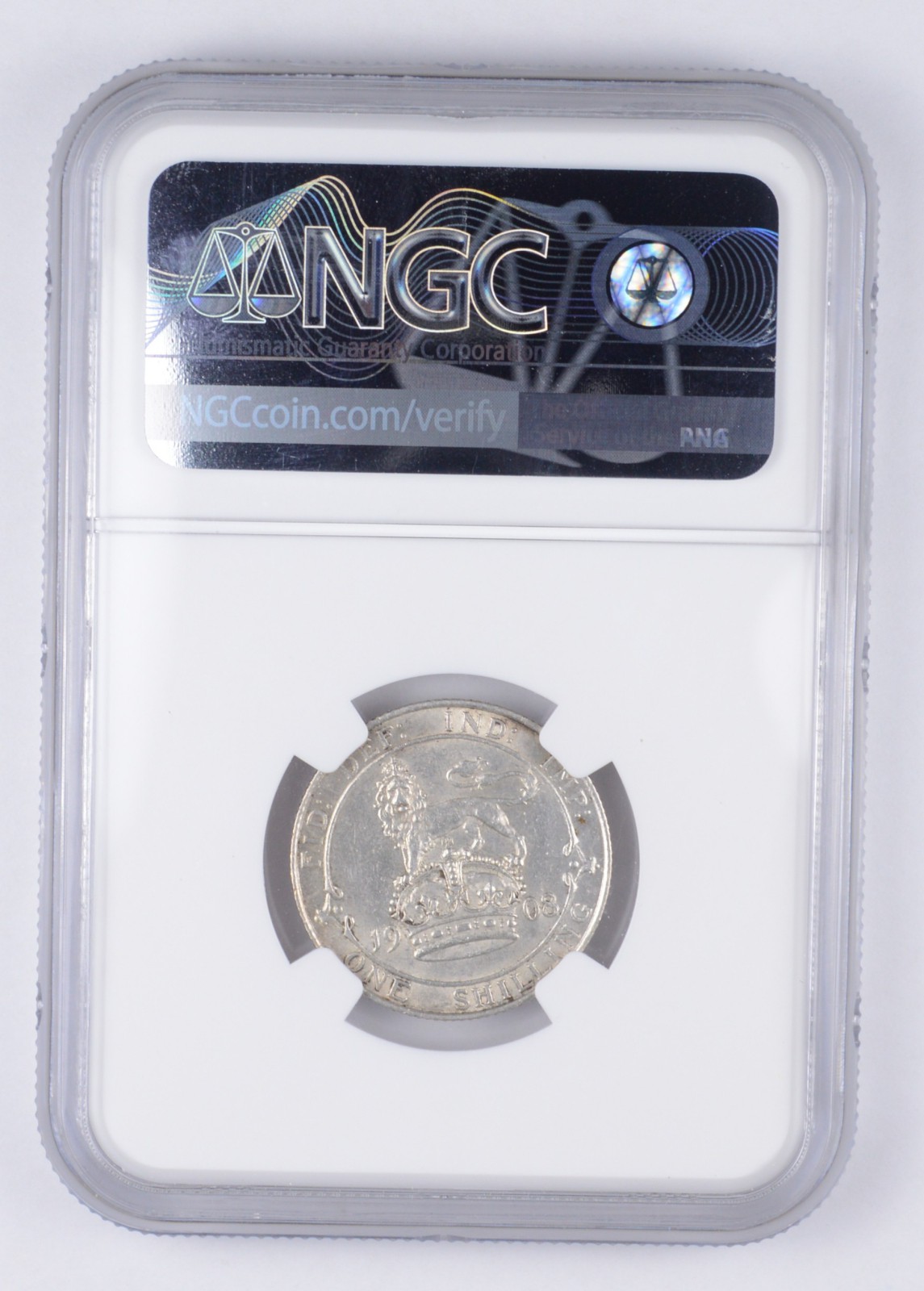 AU58 1908 Great Britain 1 Shilling - Graded NGC | Property Room