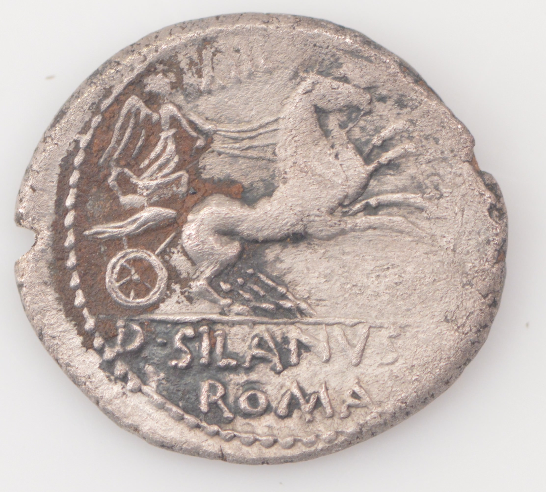 Authentic 90-89 BC Ancient Roman Republic Coin Denarius Silanus ...