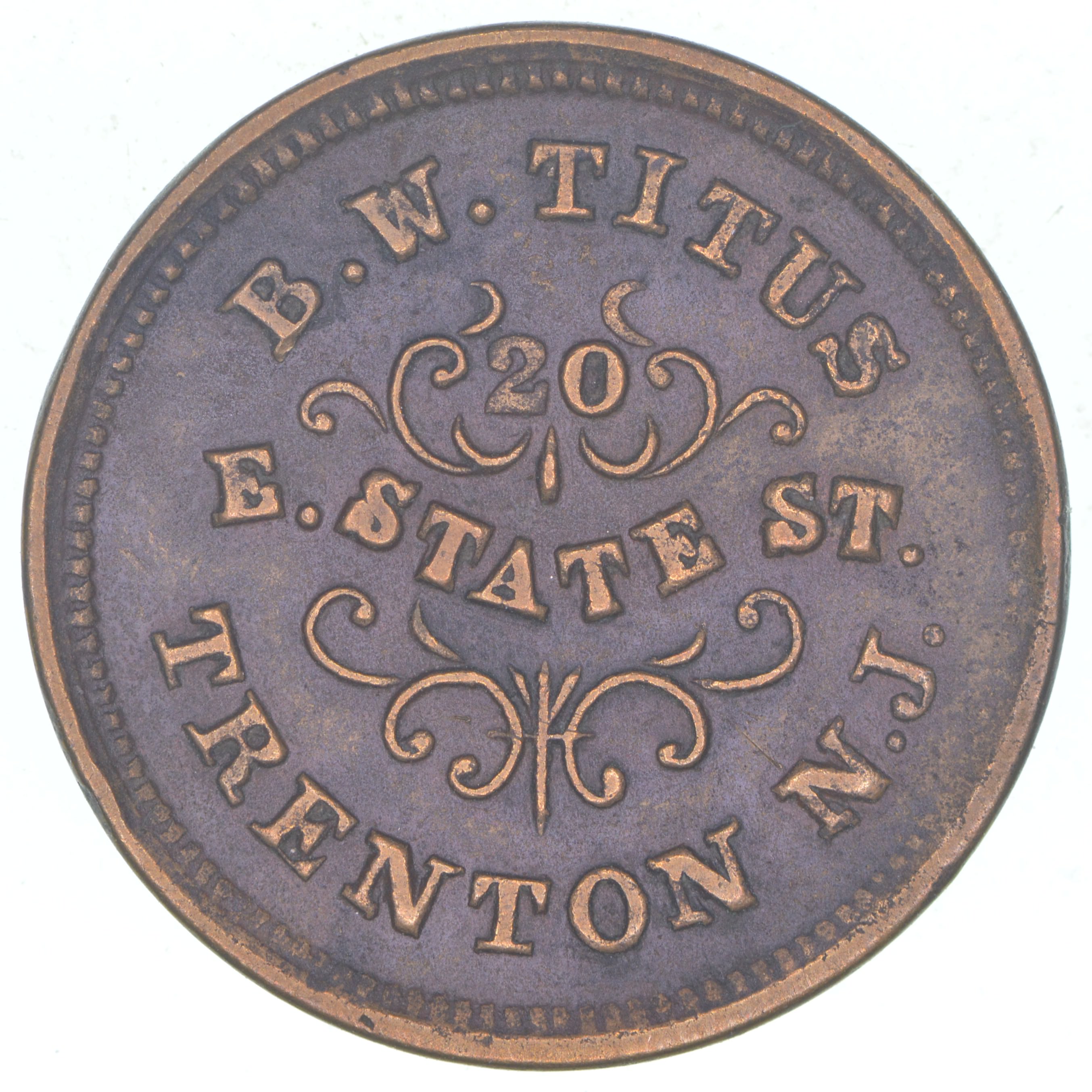 Authentic ORIGINAL Civil War Token - Dry Goods, Oil Cloths, Carpets - B ...