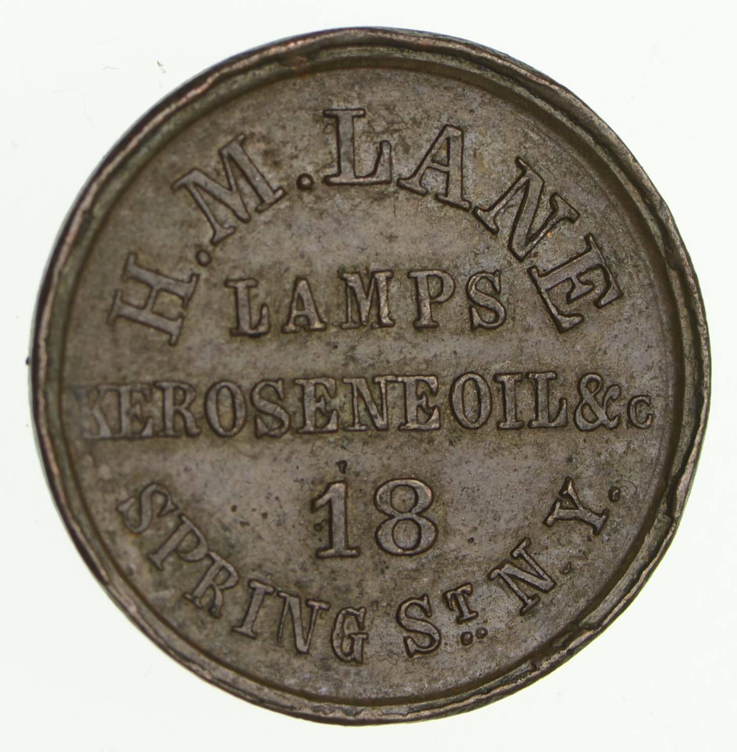 Authentic ORIGINAL Civil War Token - H.M. Lane Lamps Kerosene Oil & Co ...