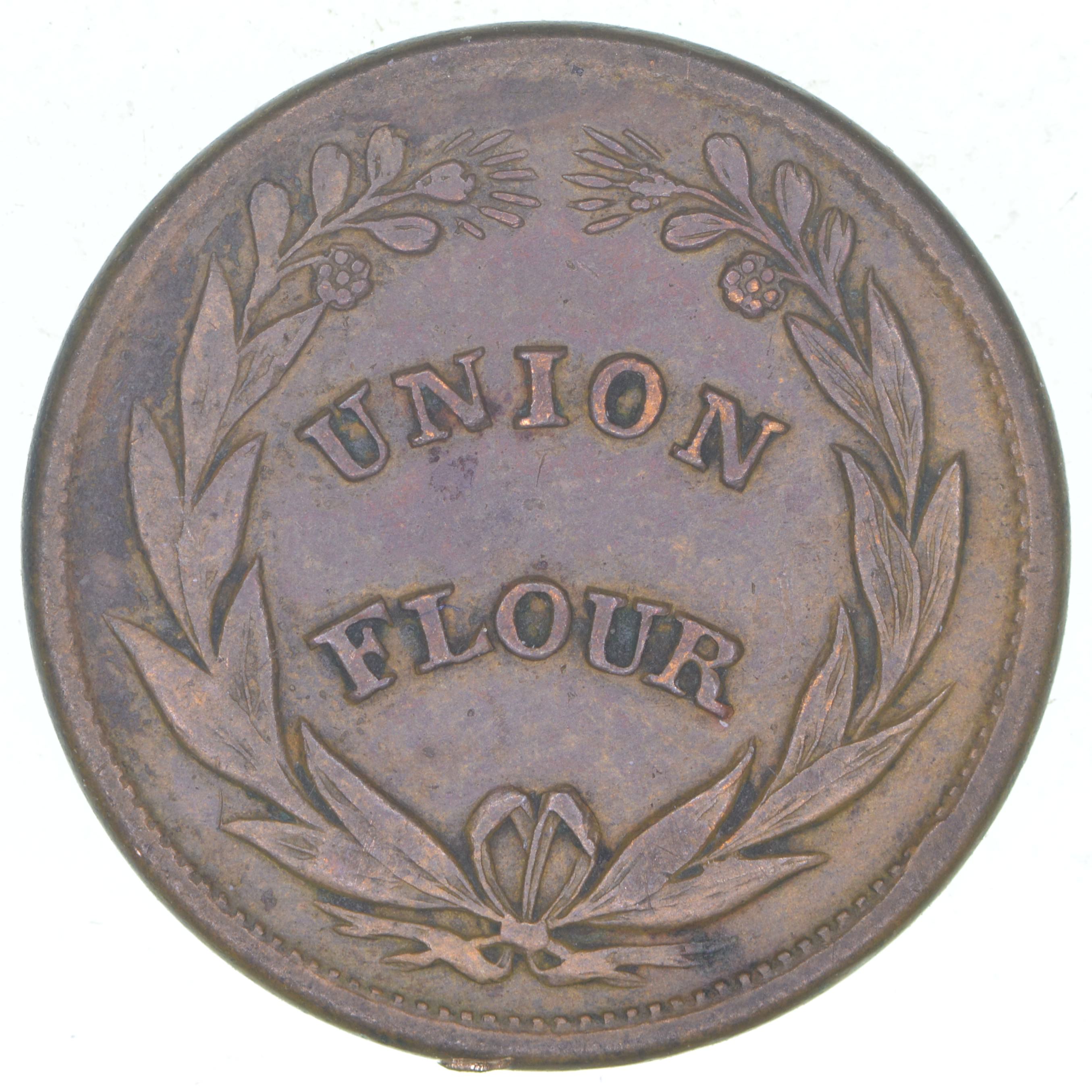 Authentic ORIGINAL Civil War Token - Union Flour - D.L. Wing & Co ...