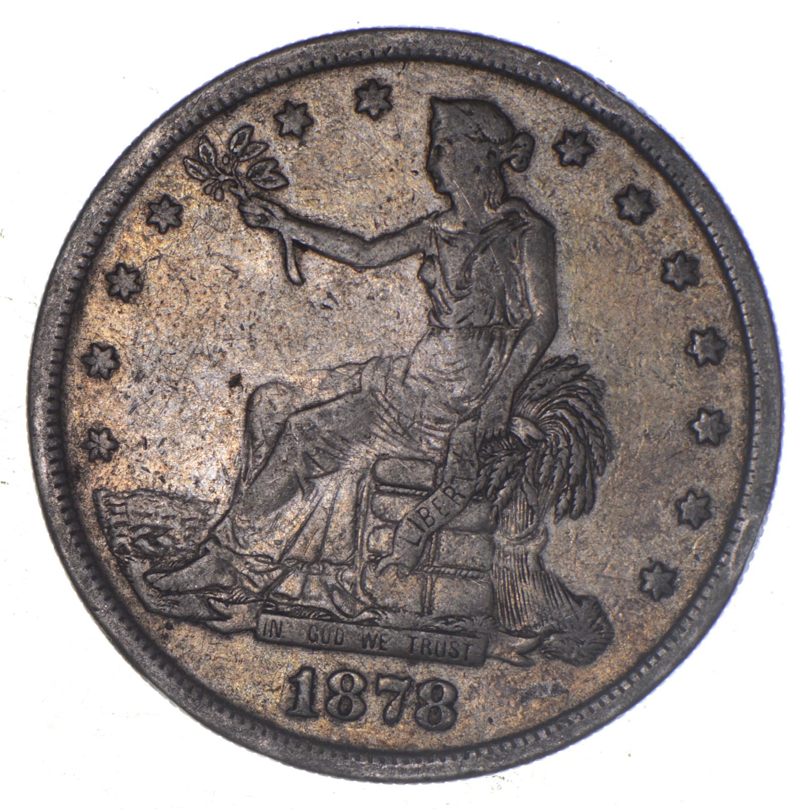 Authentic United States - TRADE Dollar - 1878-S - Silver Dollar - RARE ...