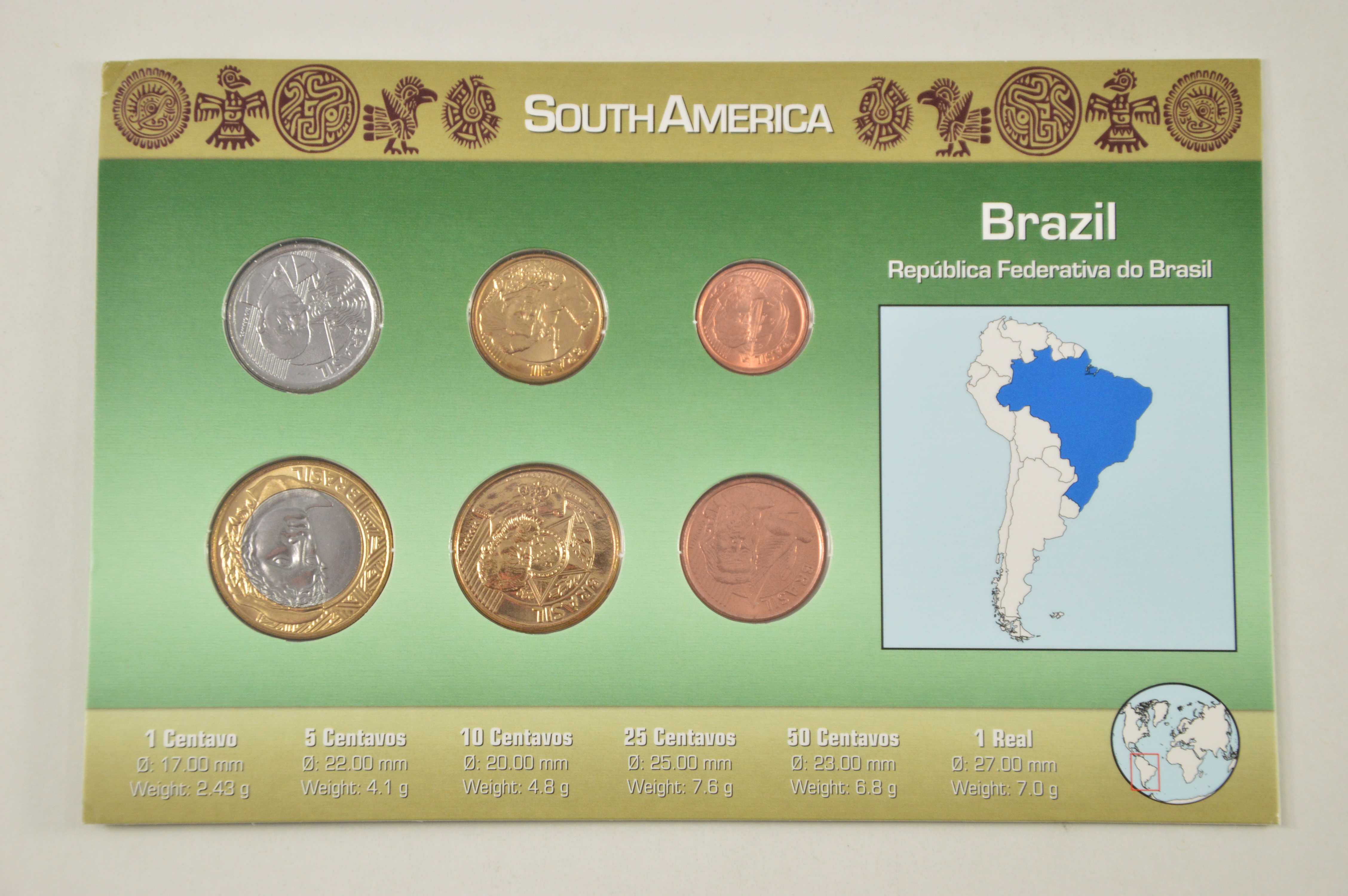 AWESOME - Brazil Coin Collection Set - Full Color! - Awesome way to ...