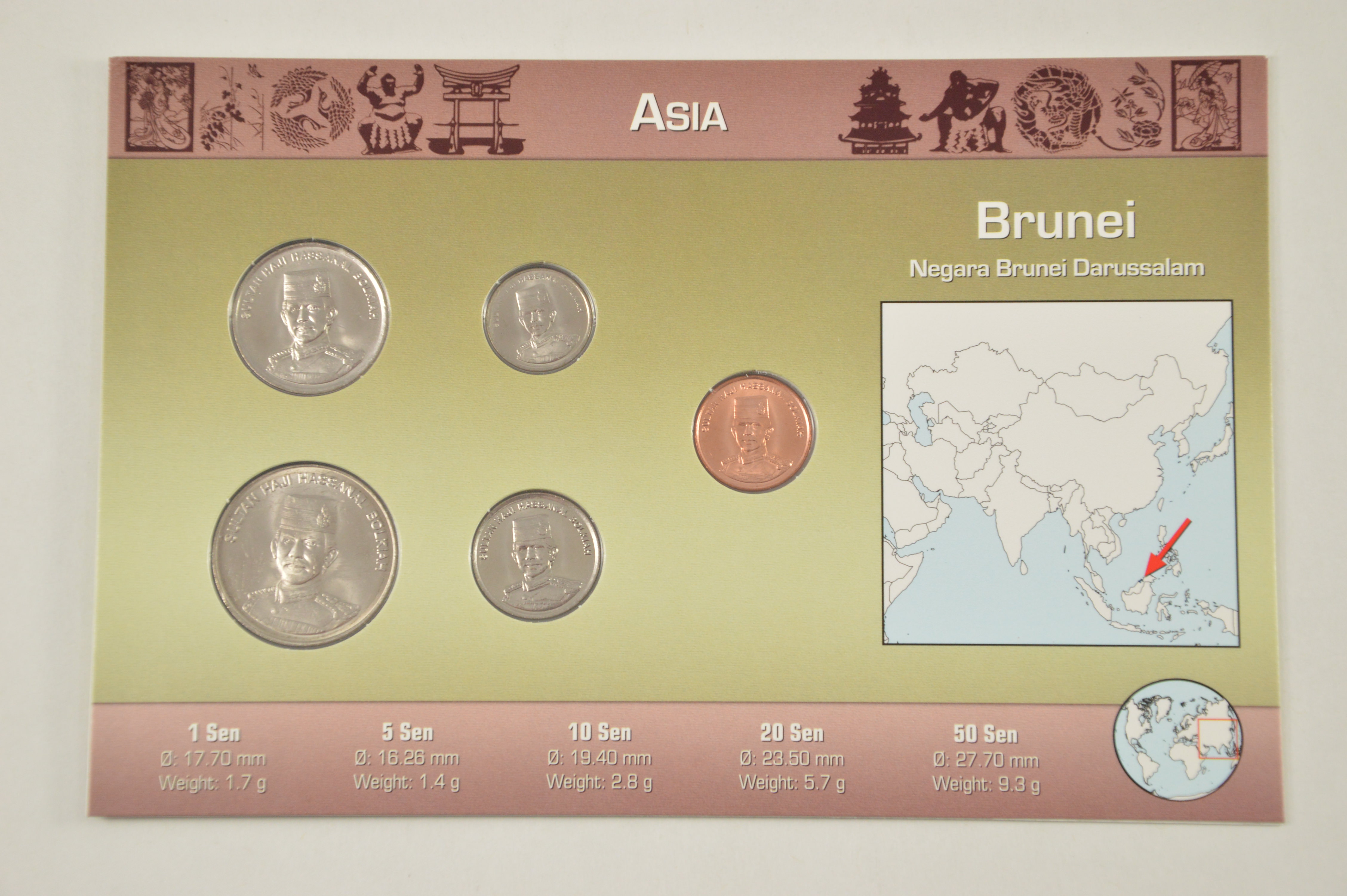 AWESOME - Brunei Coin Collection Set - Full Color! - Awesome way to ...