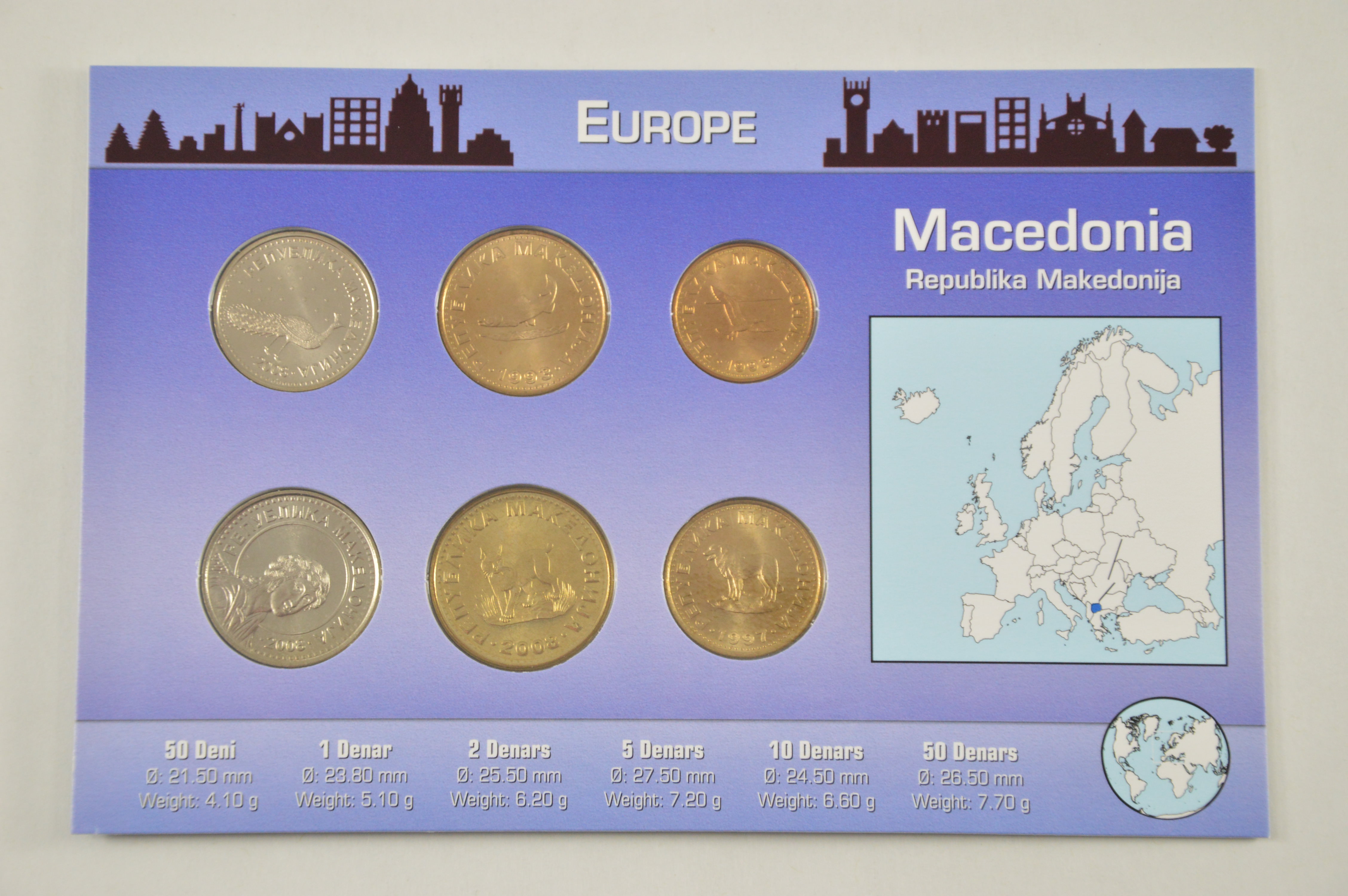 AWESOME - Macedonia Coin Collection Set - Full Color! - Awesome way to ...