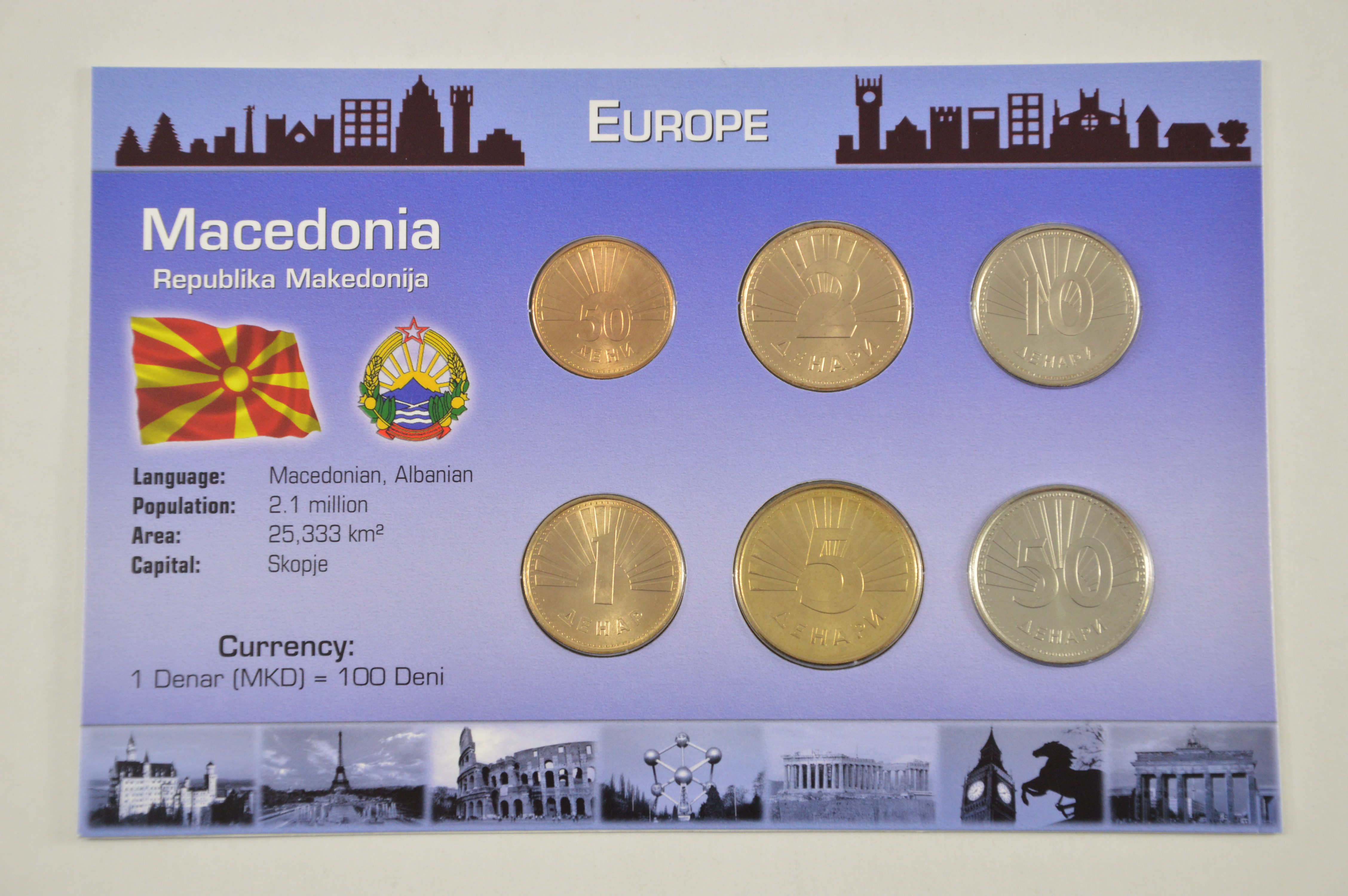 AWESOME - Macedonia Coin Collection Set - Full Color! - Awesome way to ...