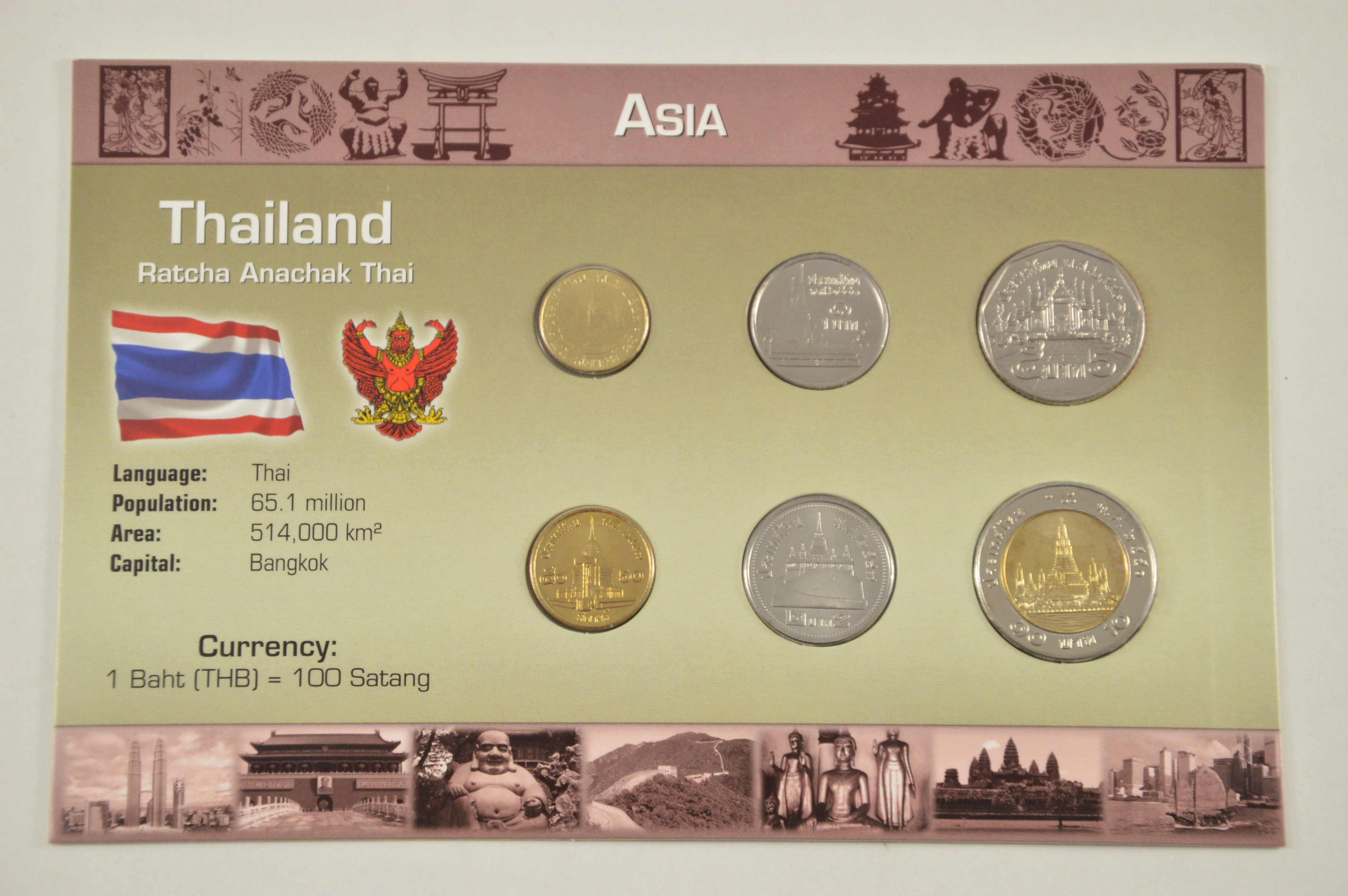 AWESOME - Thailand Coin Collection Set - Full Color! - Awesome way to ...