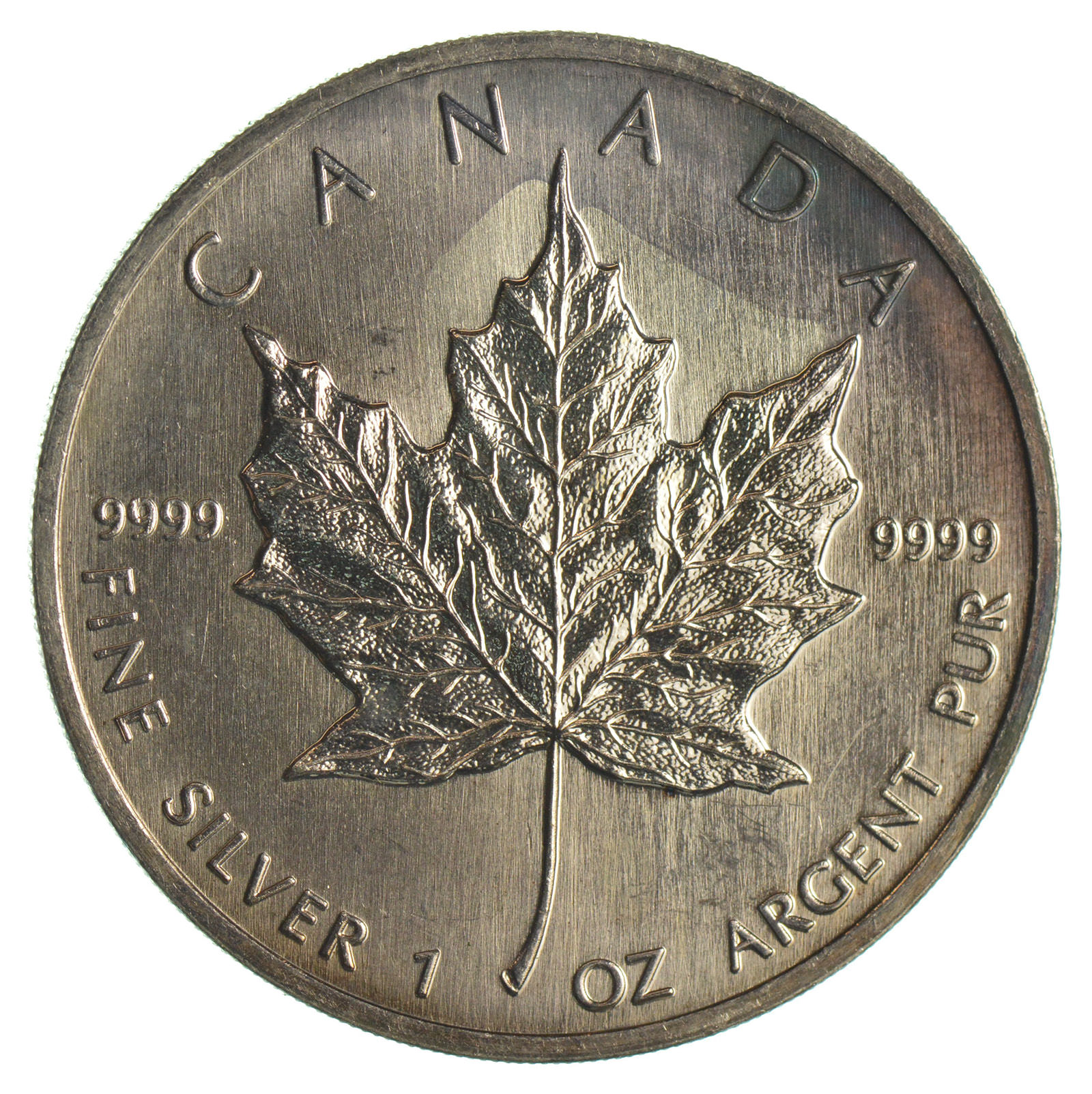 Beautifully Toned - 1989 Canadian $5 Maple Leaf 1 Oz. Silver Coin - One ...