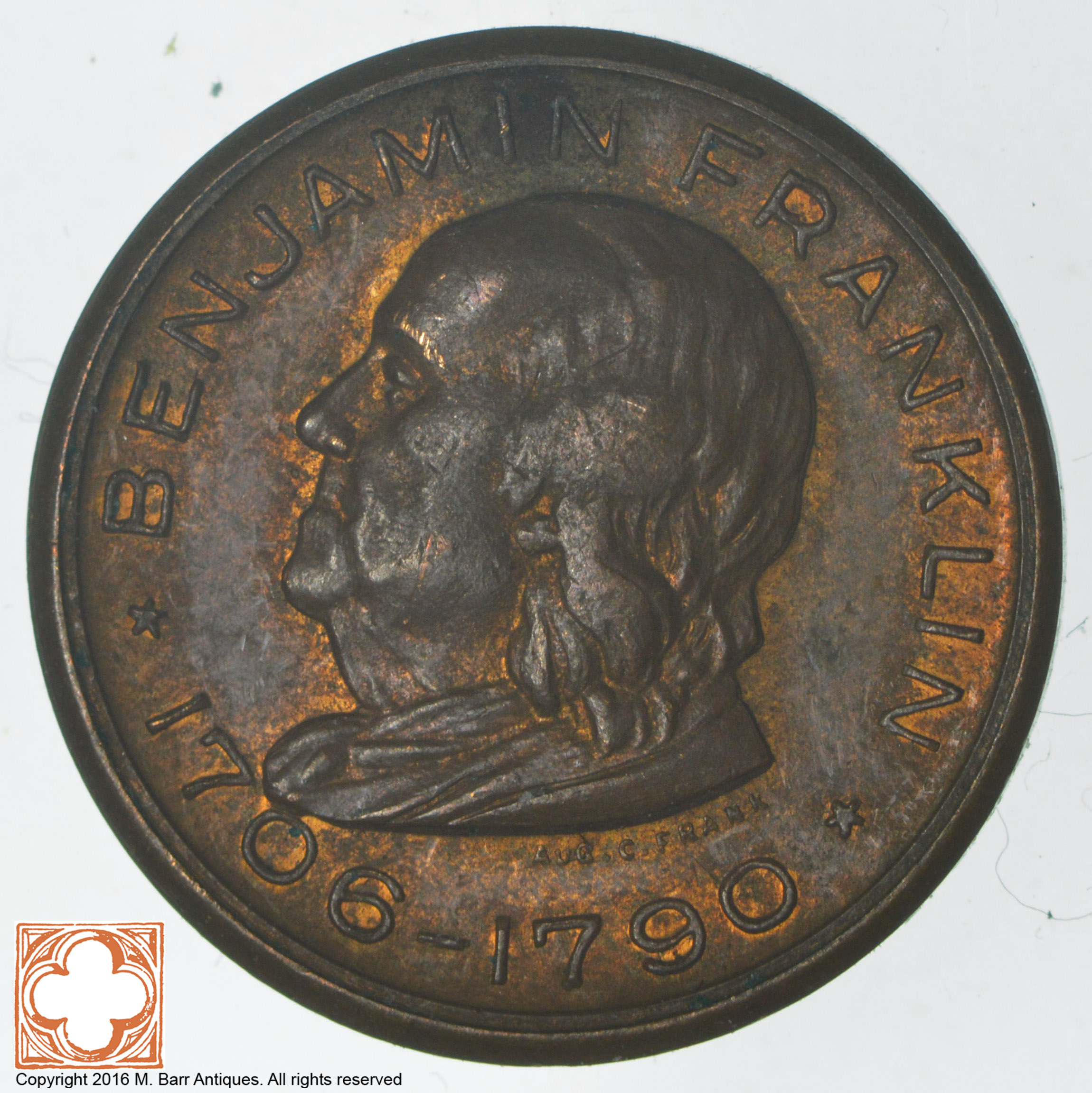 Benjamin Franklin Memorial Souvenir Token | Property Room