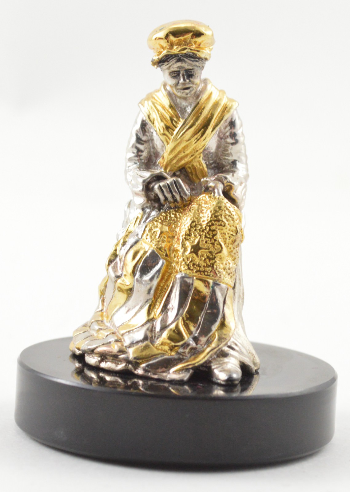 Betsy Ross Americas Heroes Gold On Sterling Sculpture 1976 Franklin ...