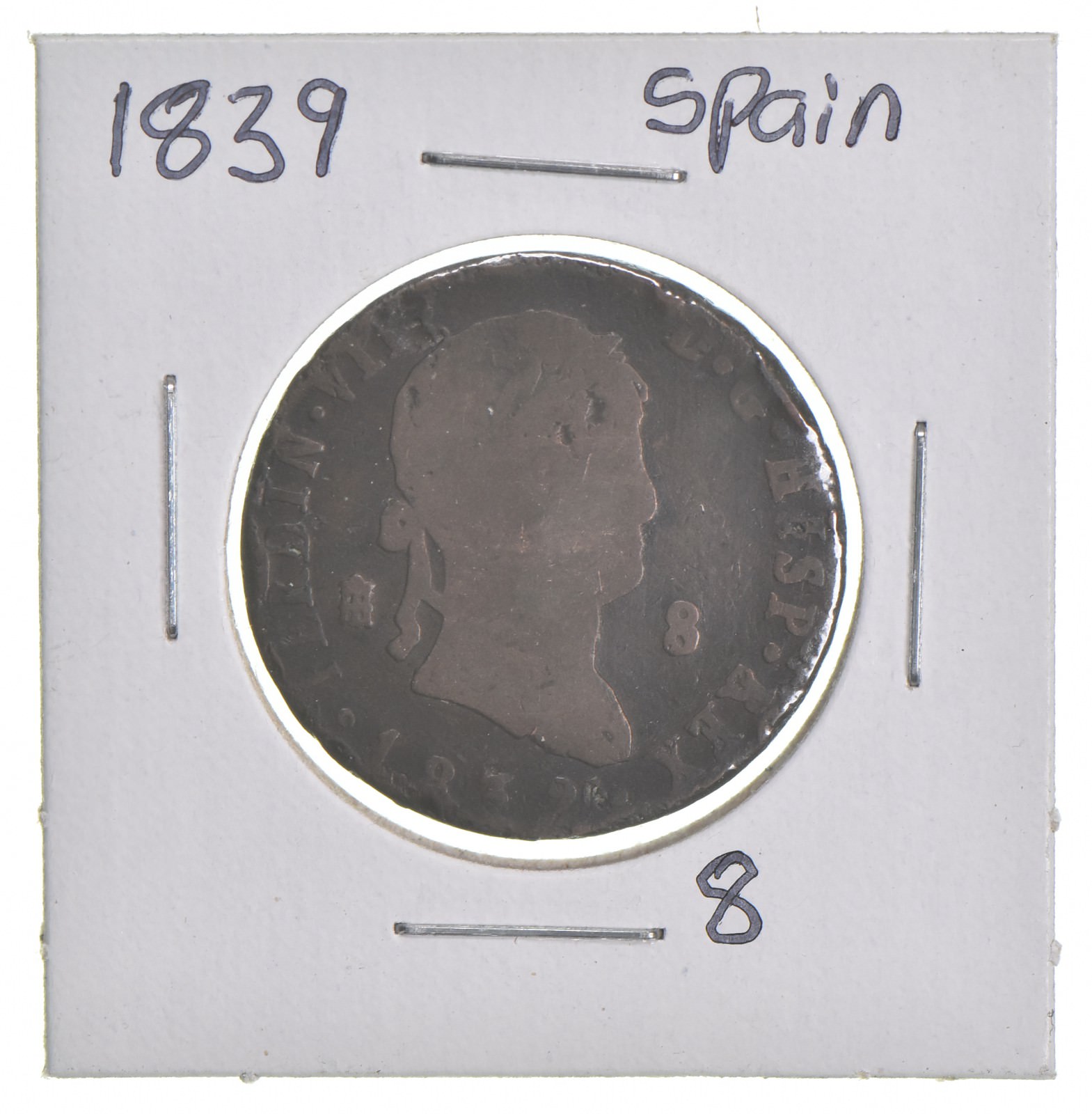 Better 1839 Spain 8 Maravedis - Carlos V | Property Room