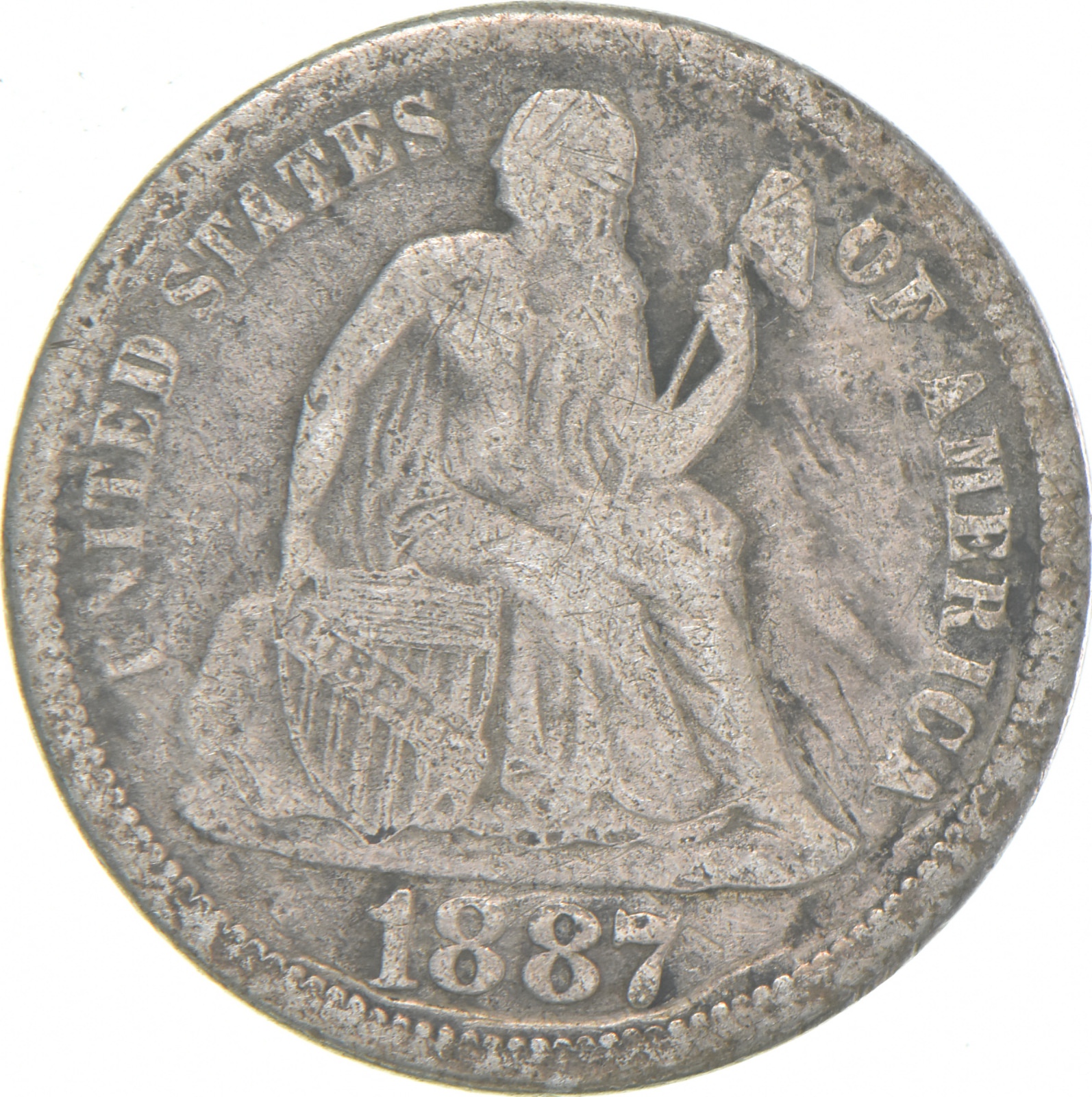 Better 1887 Seated Liberty Dime | Property Room