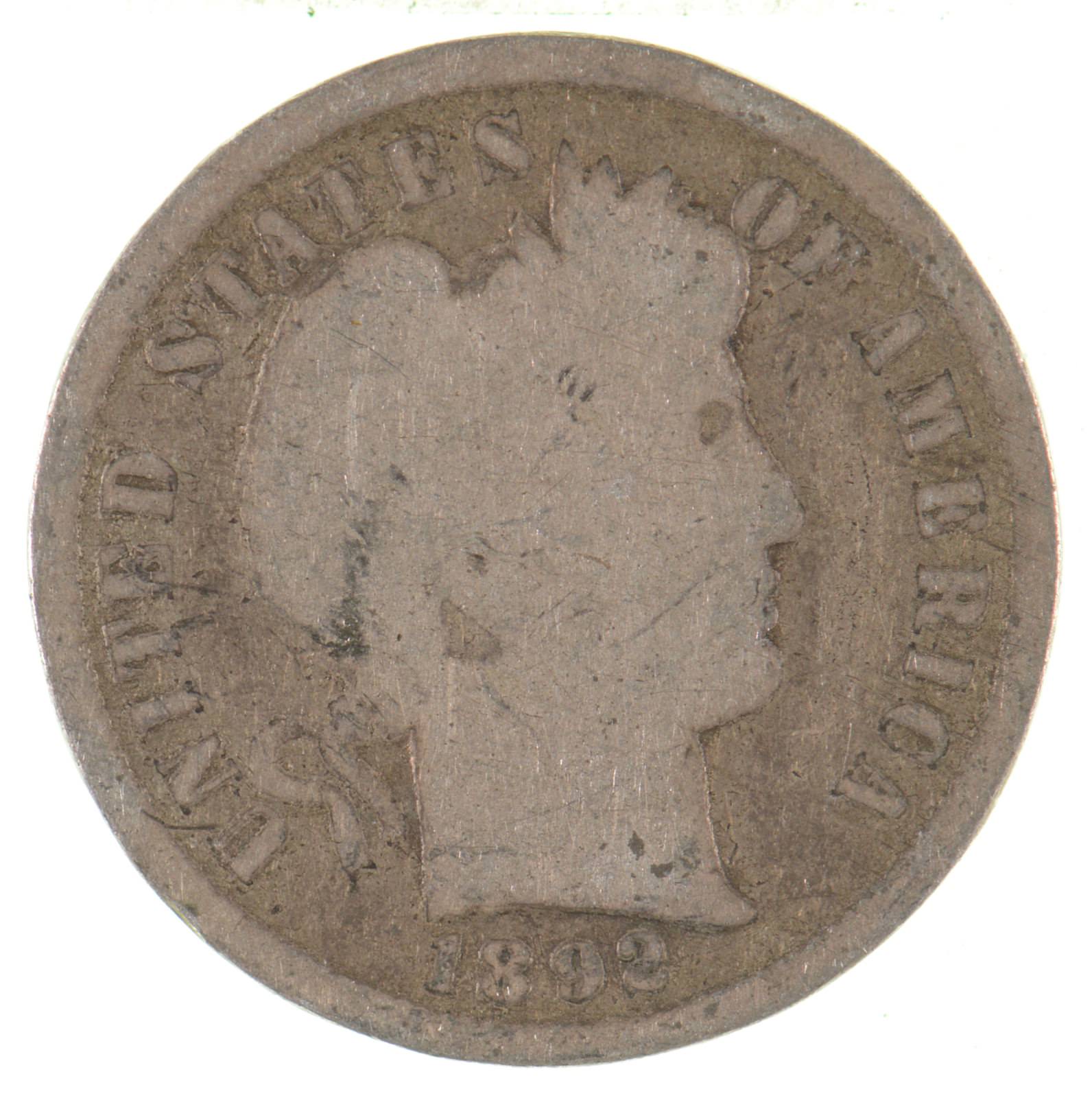 Better 1892 US Barber Liberty Silver Dime Coin Collection Lot Set Break | Property Room