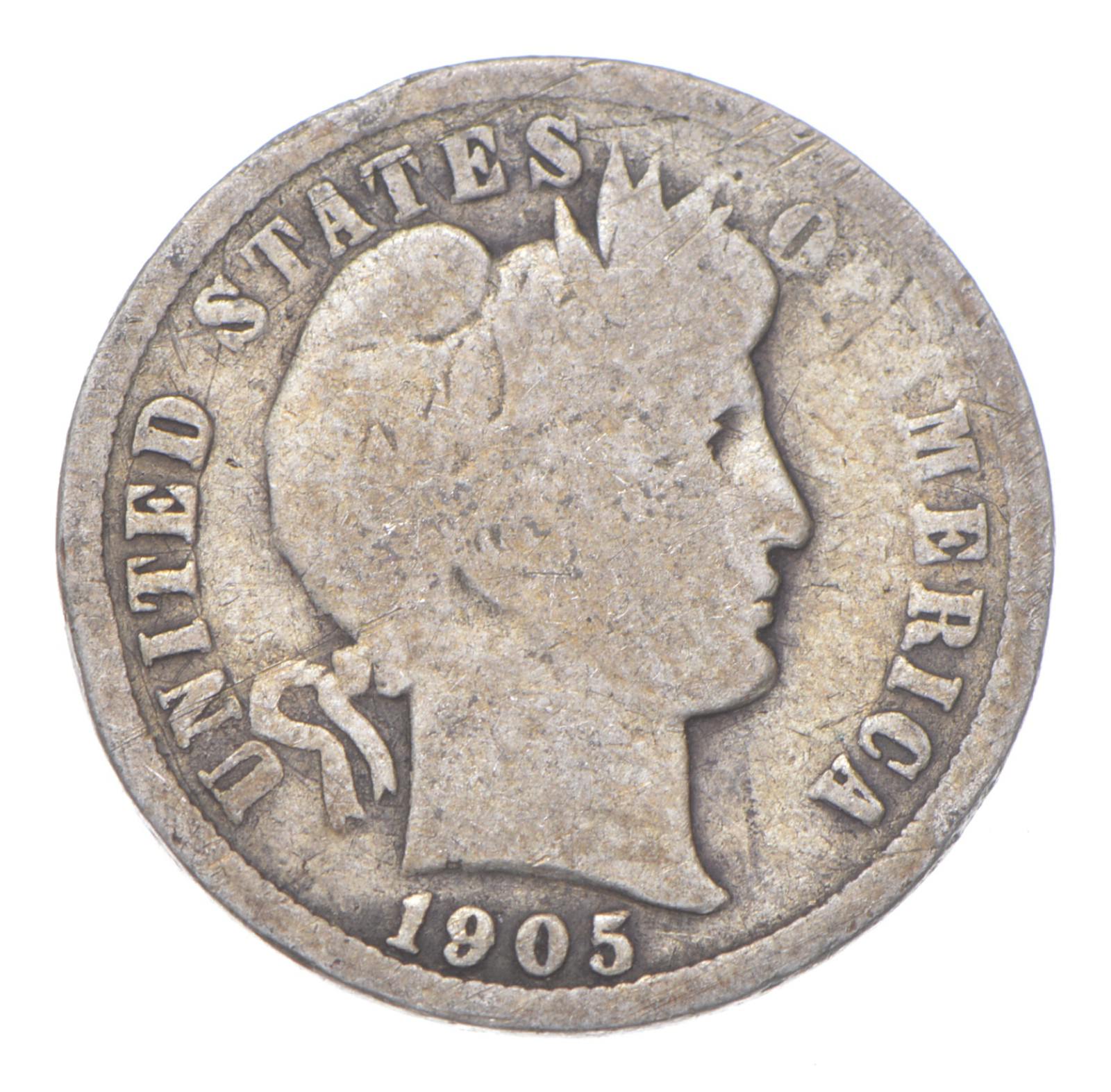 Better 1905 - US Barber Liberty Silver Dime Coin Collection Lot Set ...