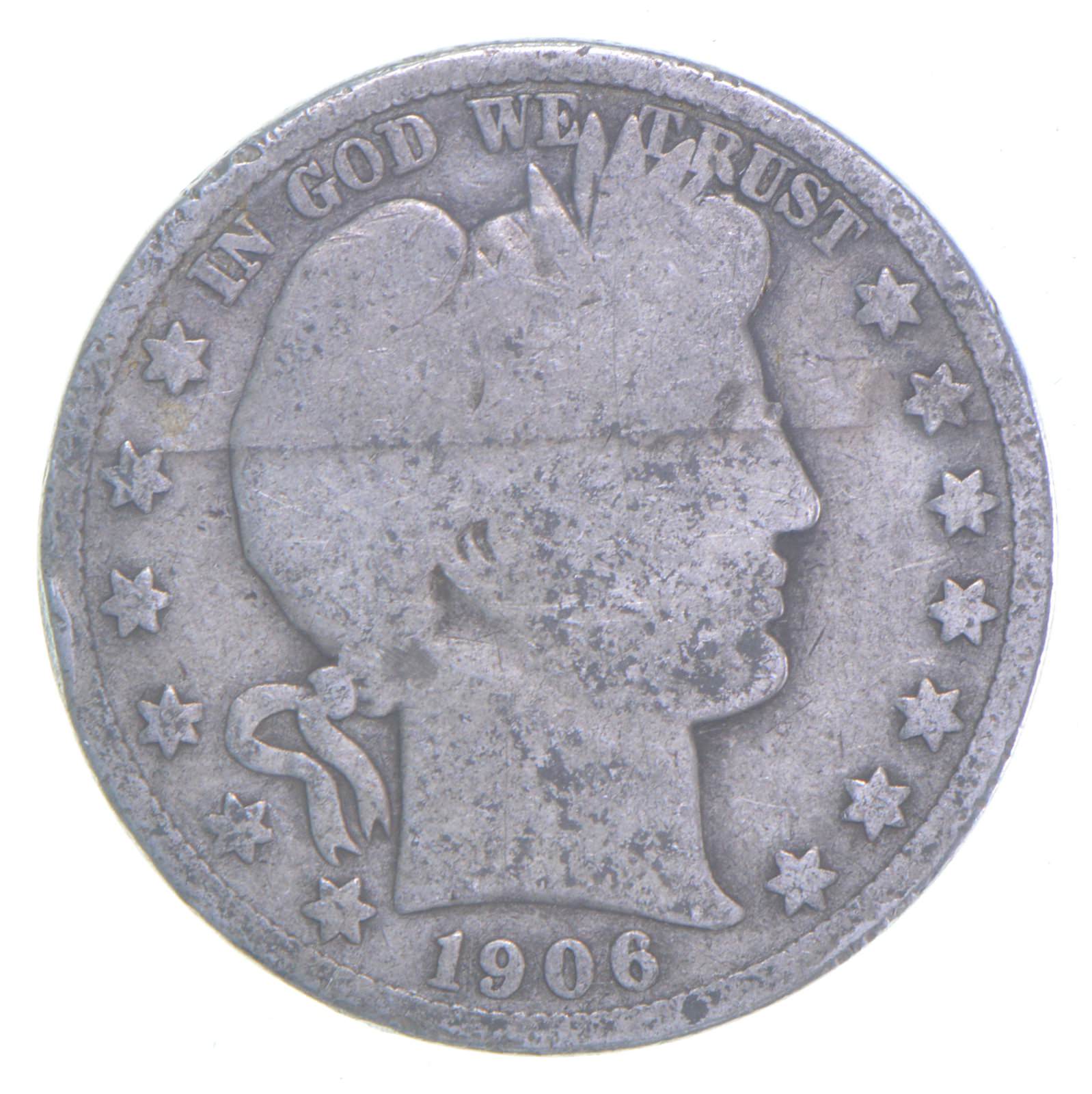 Better 1906-D US Barber 90% Silver Half Dollar Coin Collection Set Break | Property Room