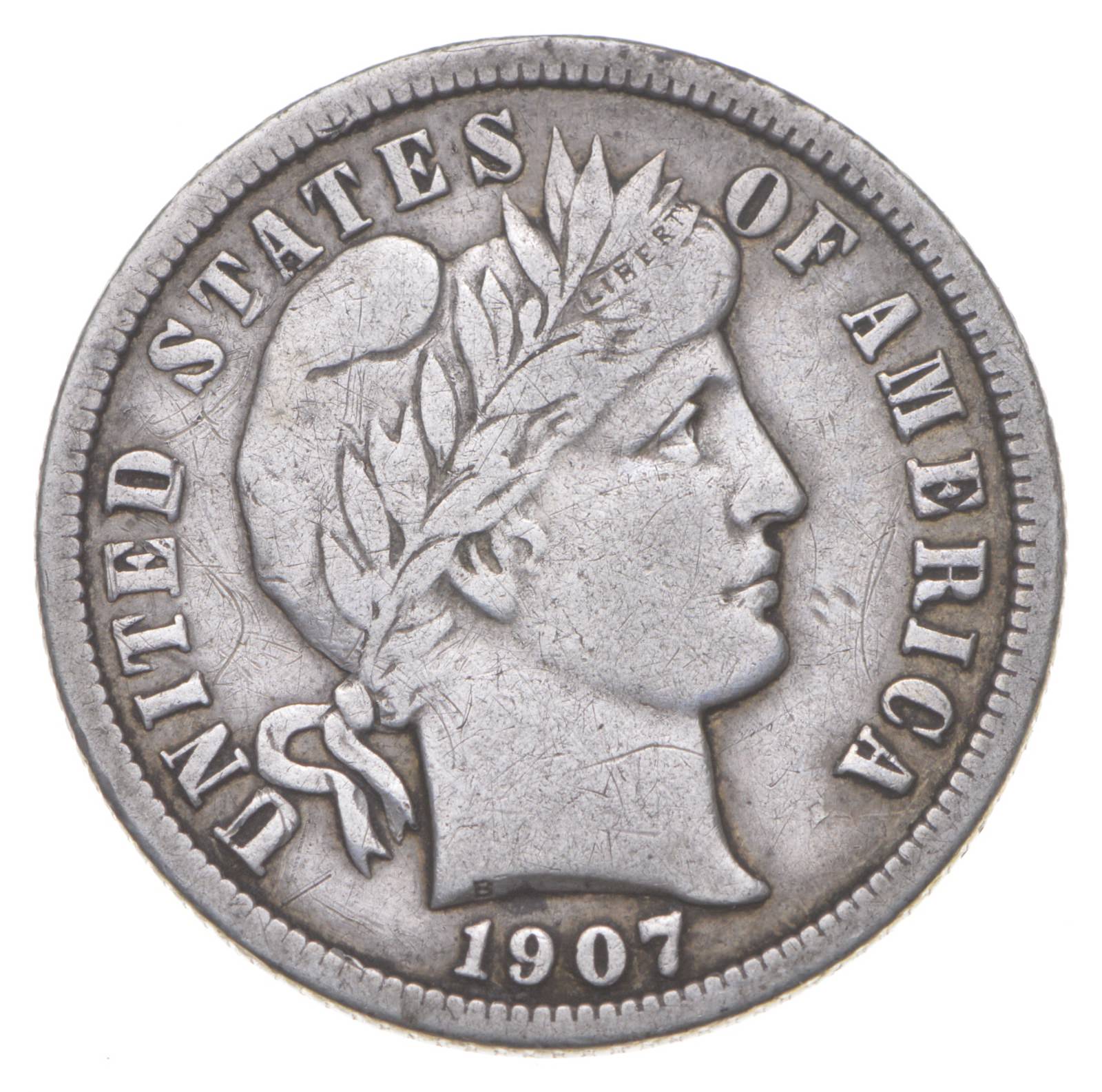 Better 1907-D - US Barber Liberty Silver Dime Coin Collection Lot Set ...