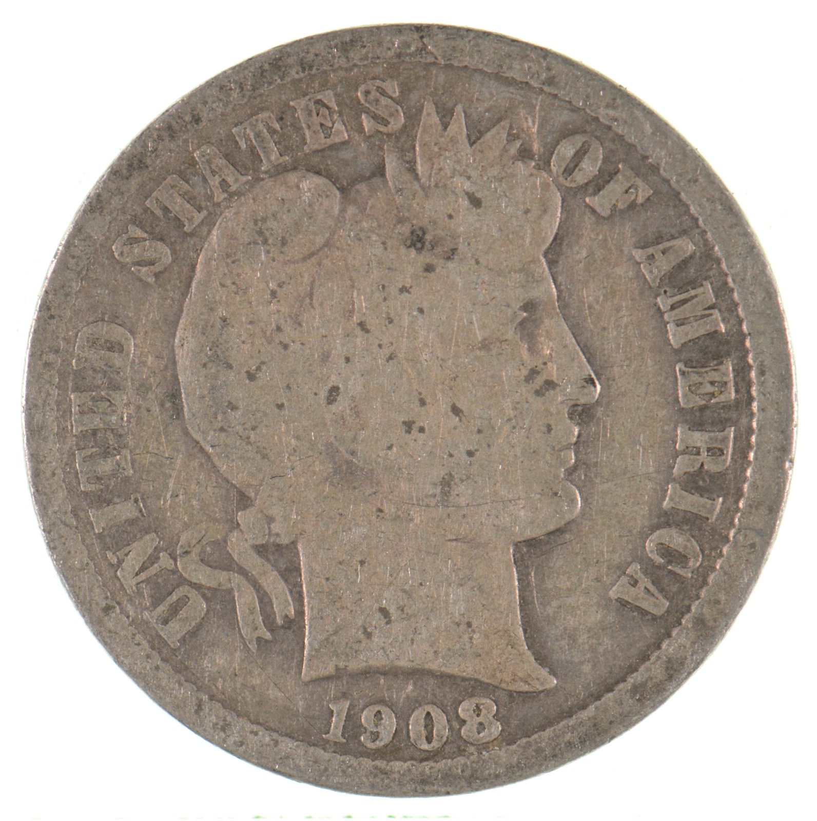 Better 1908 US Barber Liberty Silver Dime Coin Collection Lot Set Break ...