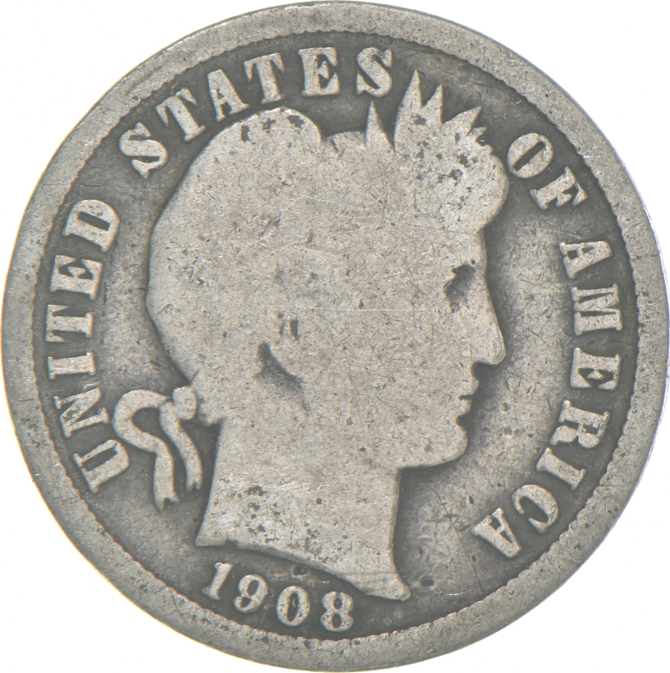 Better 1908 US Barber Liberty Silver Dime Coin Collection Lot Set Break | Property Room