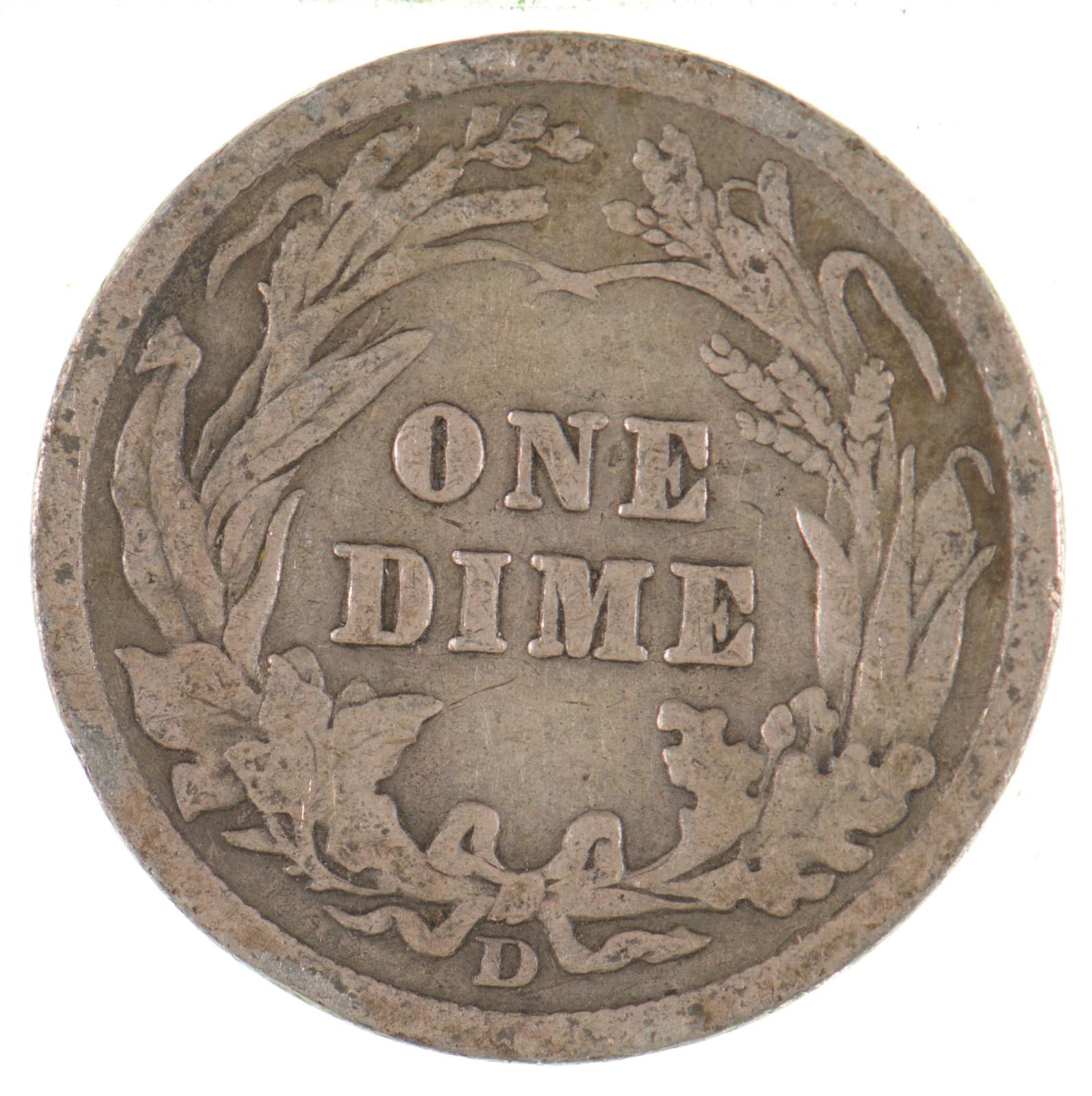 Better 1910-D US Barber Liberty Silver Dime Coin Collection Lot Set Break | Property Room