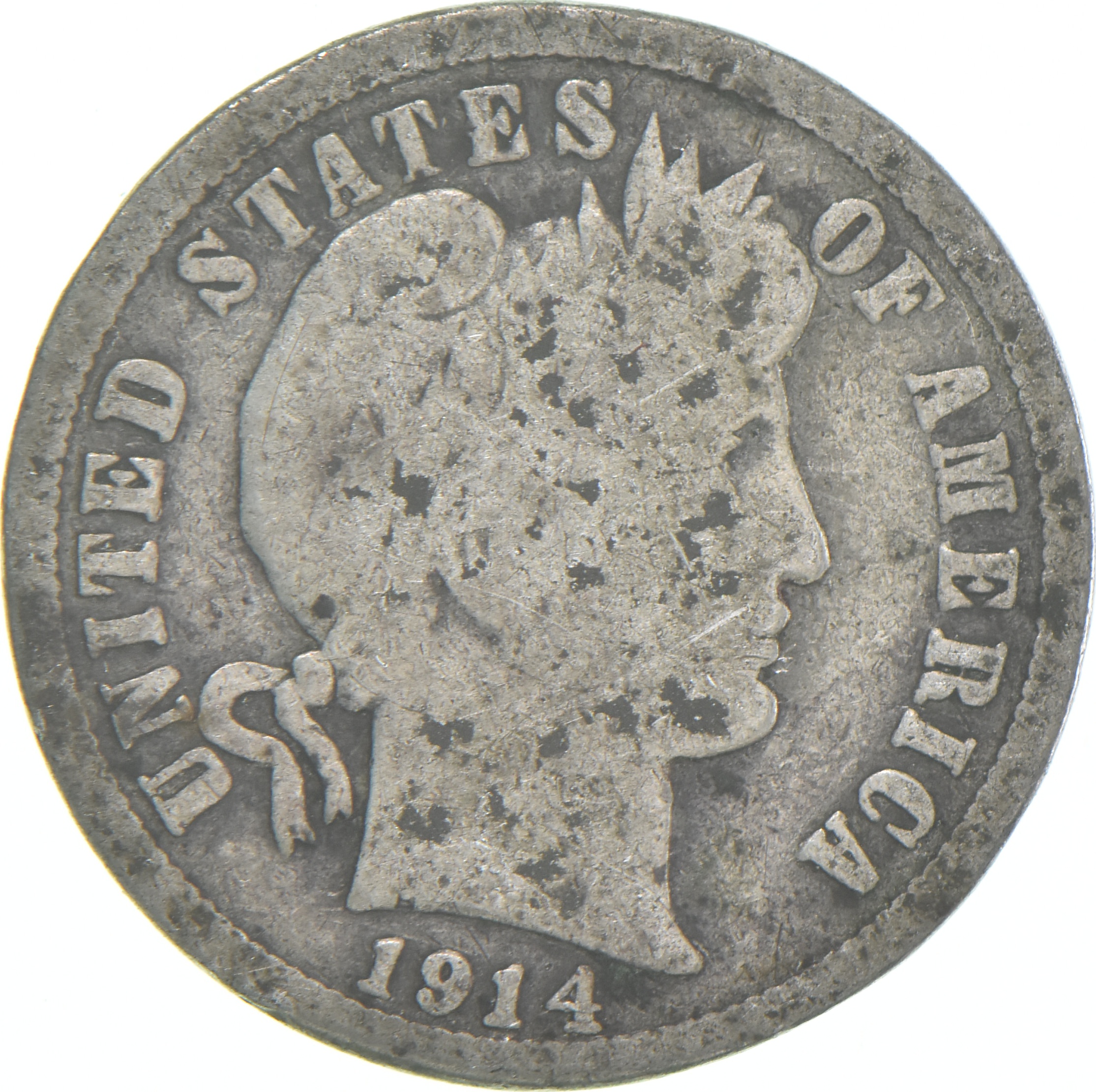 Better 1914 US Barber Liberty Silver Dime Coin Collection Lot Set Break ...