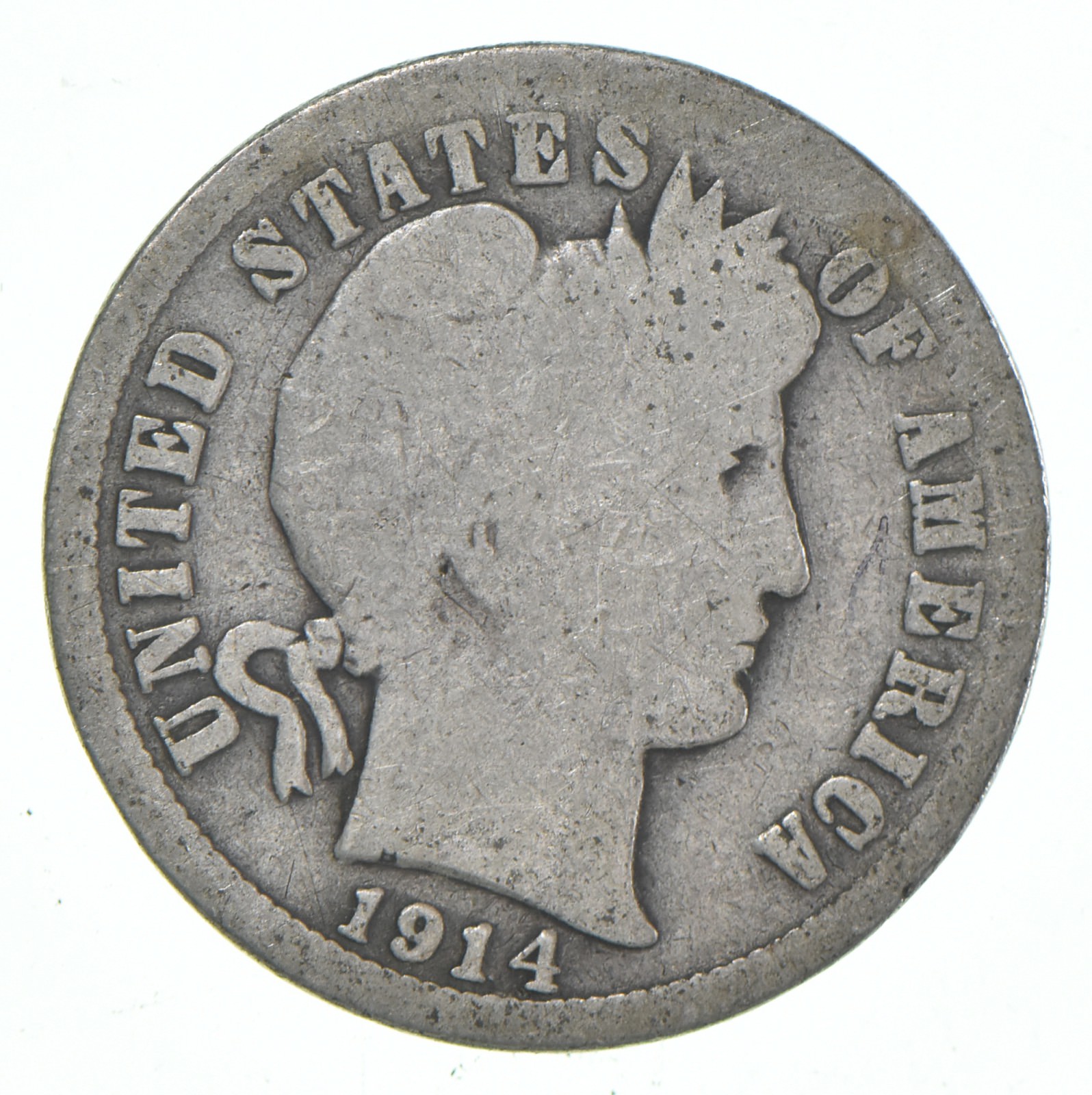 Better 1914-S US Barber Liberty Silver Dime Coin Collection Lot Set Break | Property Room