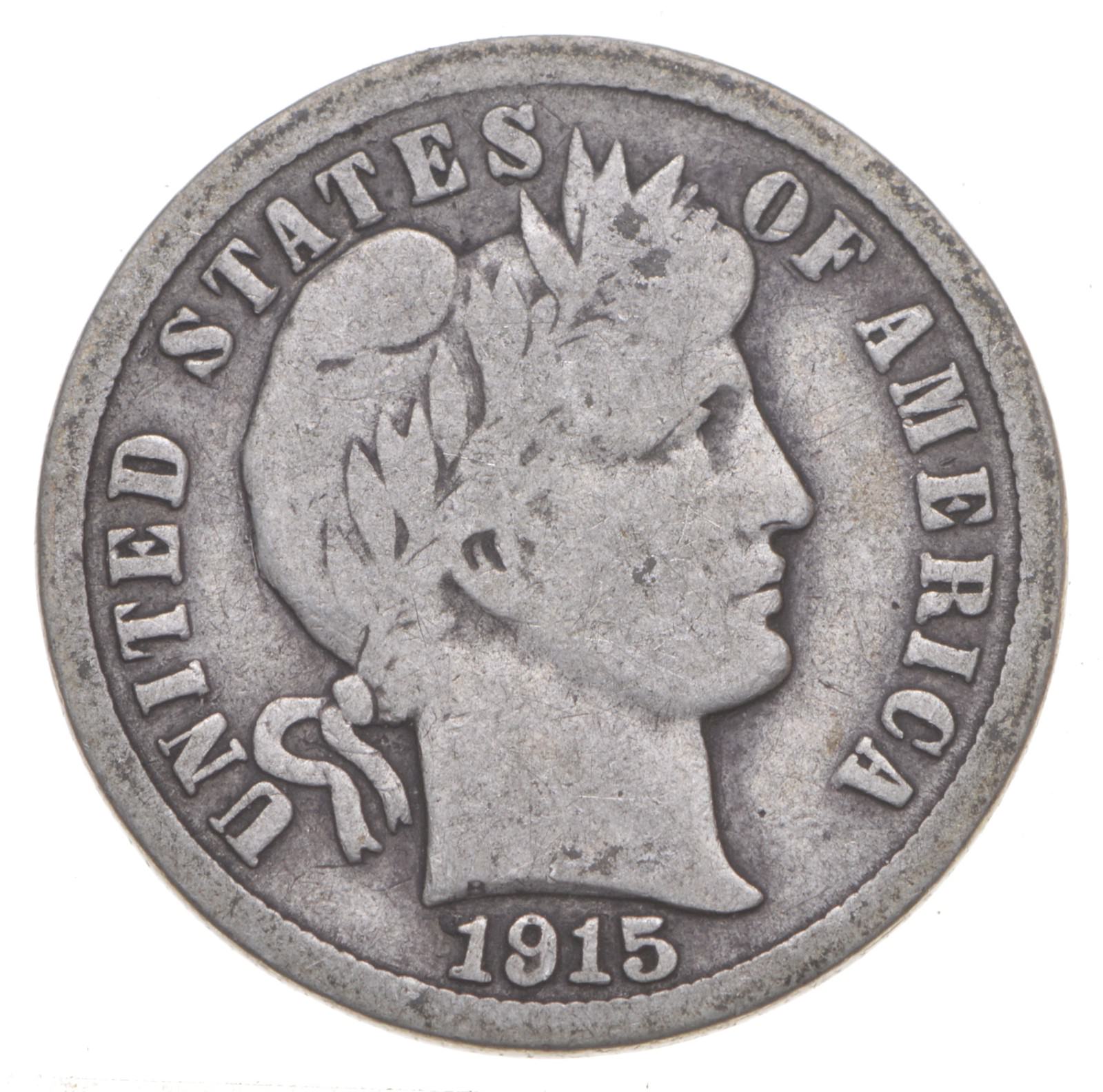 Better 1915 - US Barber Liberty Silver Dime Coin Collection Lot Set ...