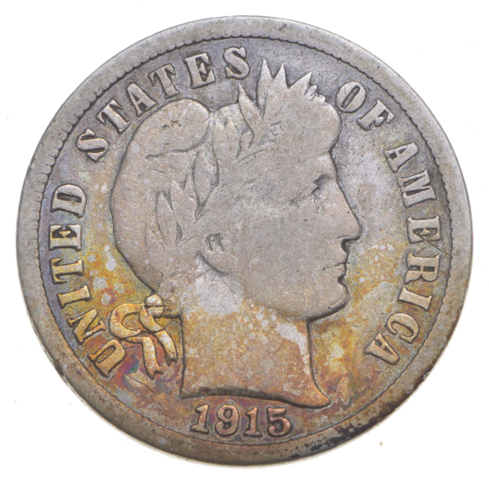Better 1915-S - US Barber Liberty Silver Dime Coin Collection Lot Set ...