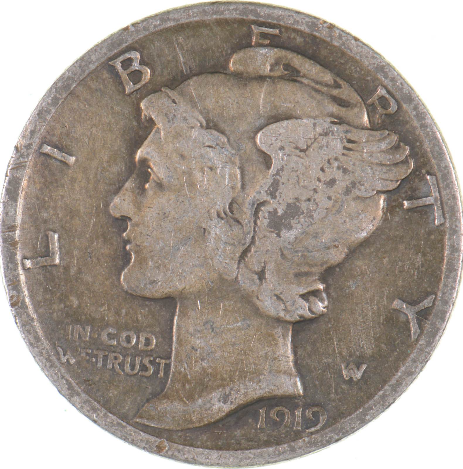 Better 1919-D US Mercury 90% Silver Dime Coin Collection Lot Set Break ...