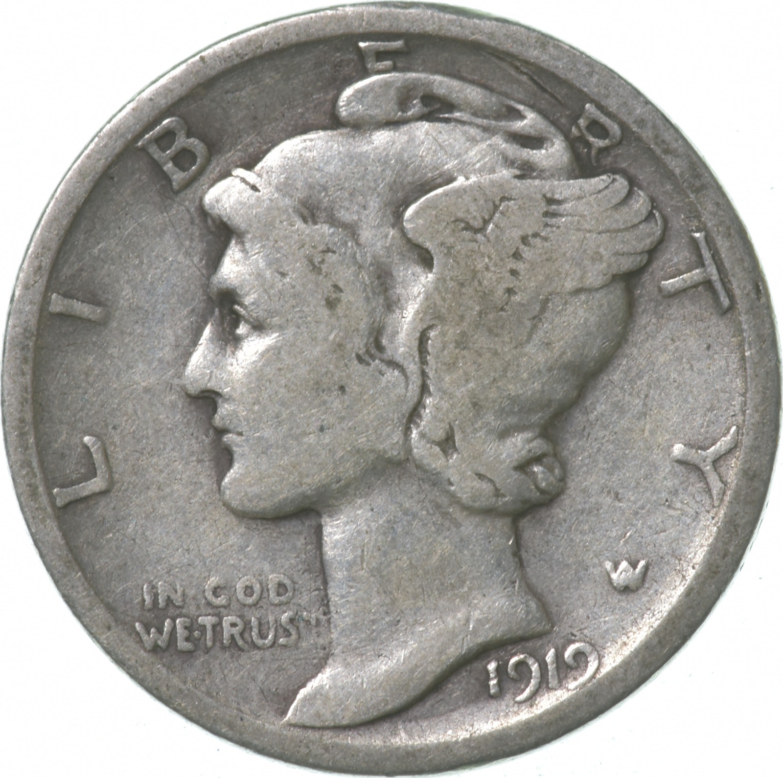 Better 1919-D US Mercury 90% Silver Dime Coin Collection Lot Set Break ...