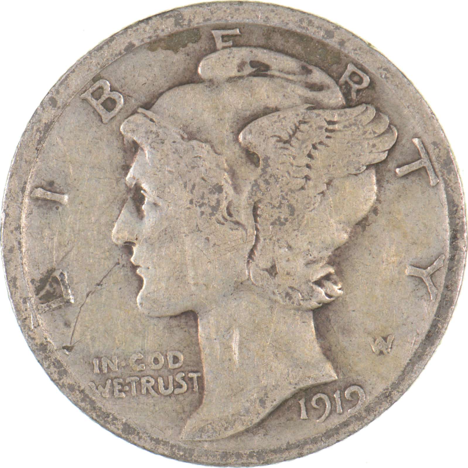 Better 1919-S US Mercury 90% Silver Dime Coin Collection Lot Set Break ...