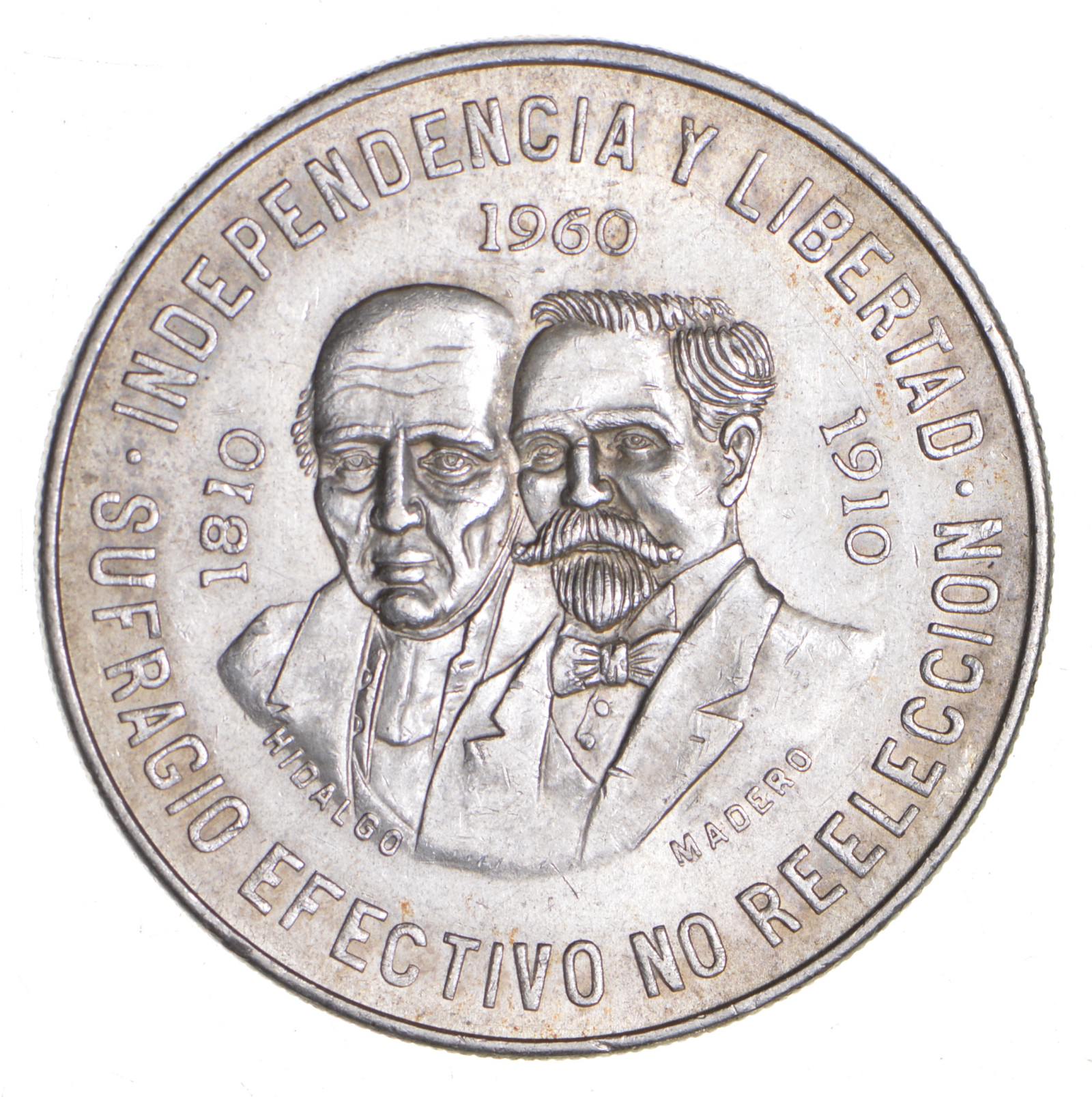 Better - 1960 Mexico 10 Pesos - 29.1 Grams - World Silver Coin ...
