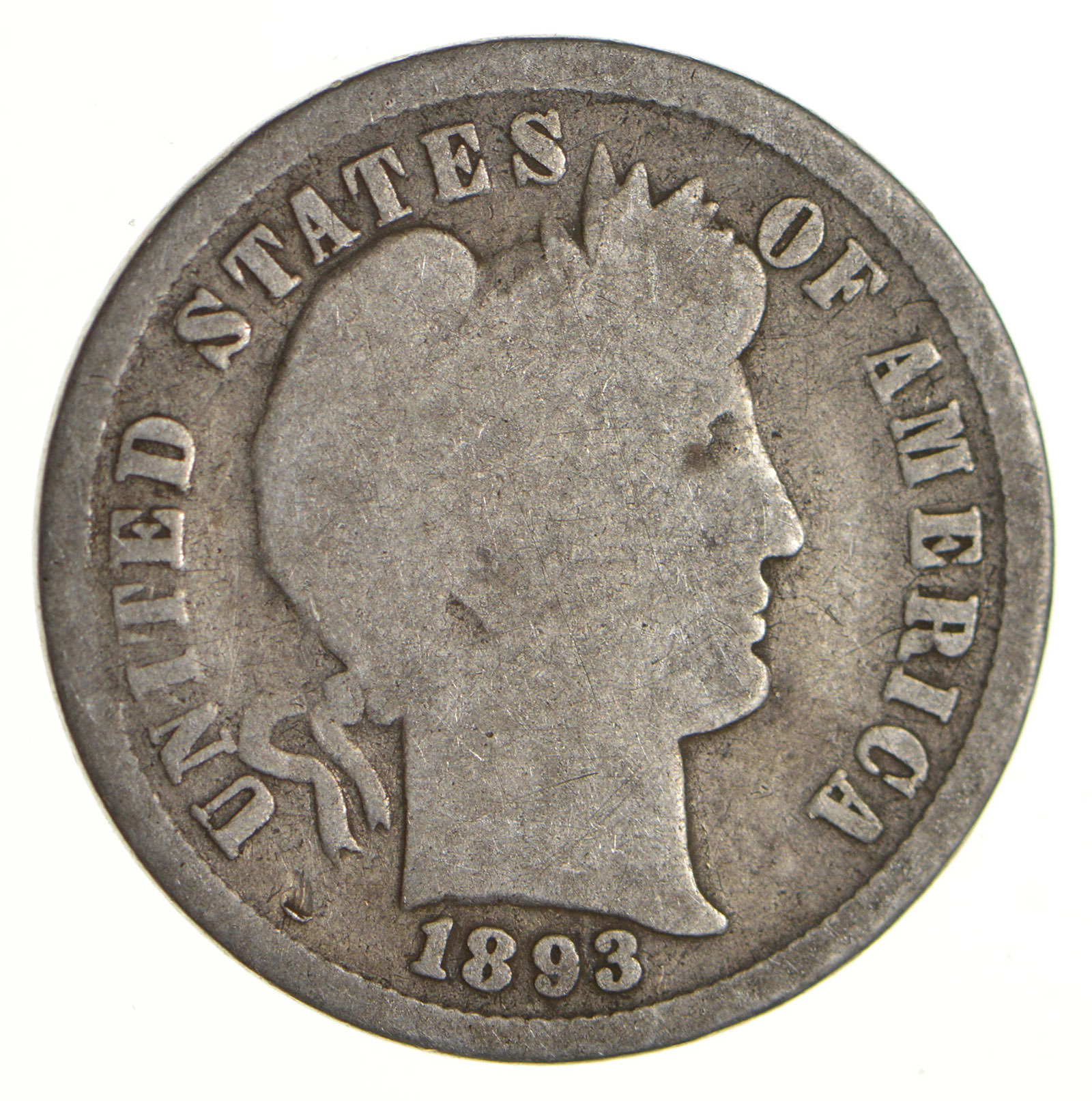 Better Date - 1893 Barber Silver Dime - 90% Silver - US Coin - Minted ...