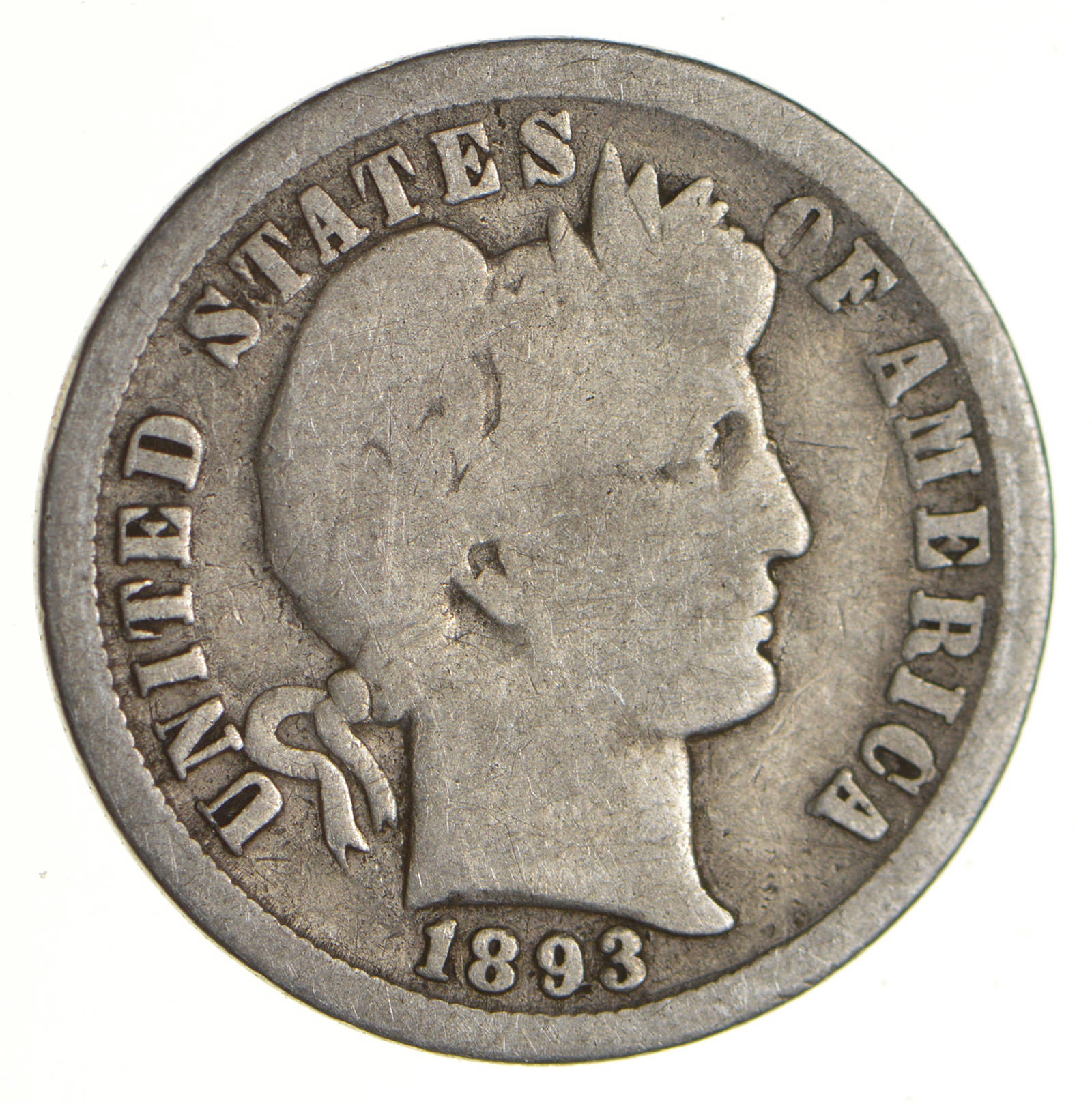 Better Date - 1893 Barber Silver Dime - 90% Silver - US Coin - Minted ...