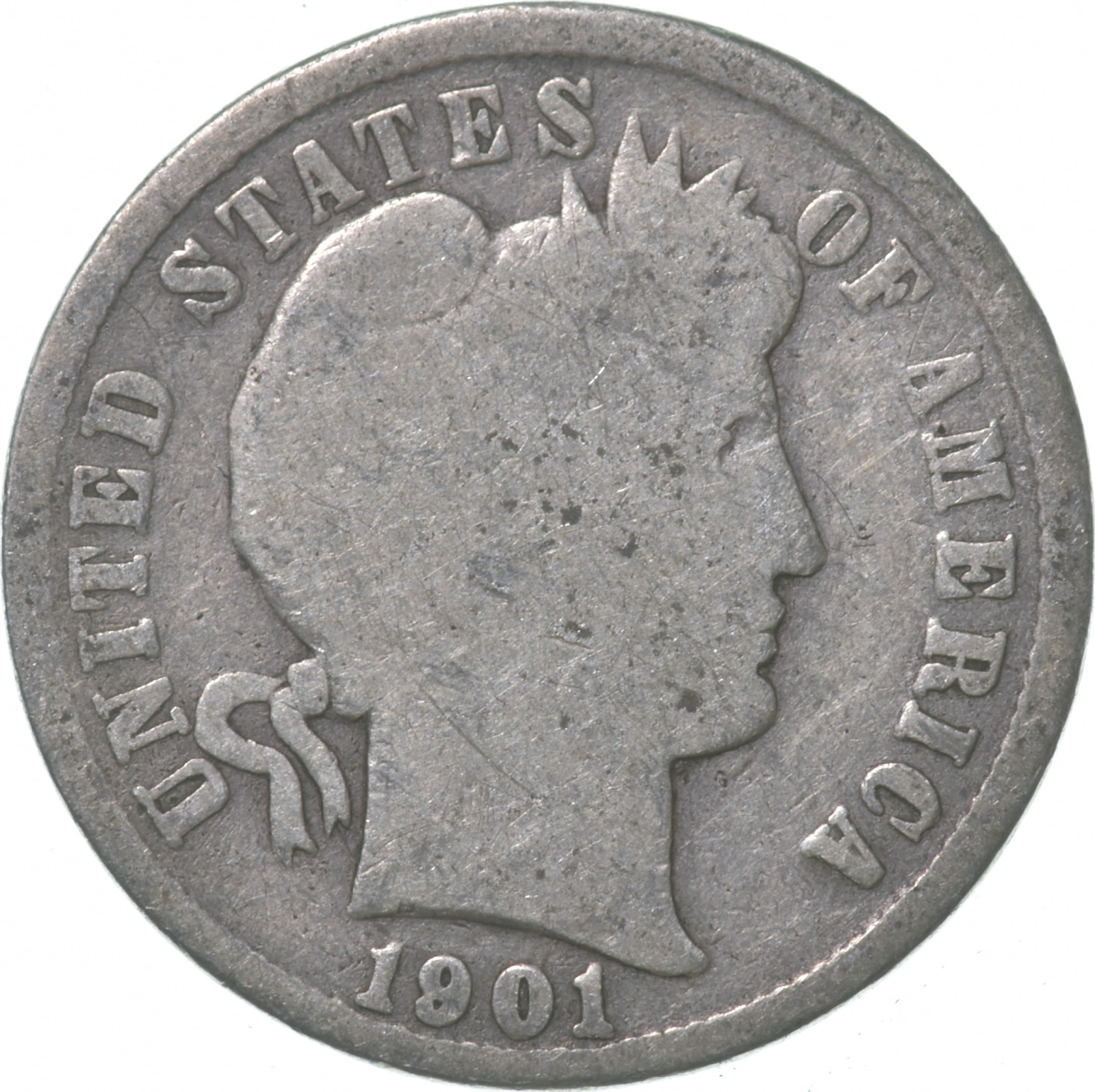 Better Date 1901 US Barber Liberty Silver Dime Coin Collection Lot Set ...