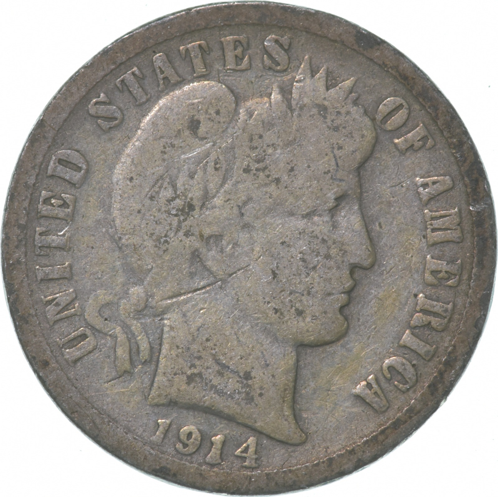 Better Date 1914 US Barber Liberty Silver Dime Coin Collection Lot Set Break | Property Room