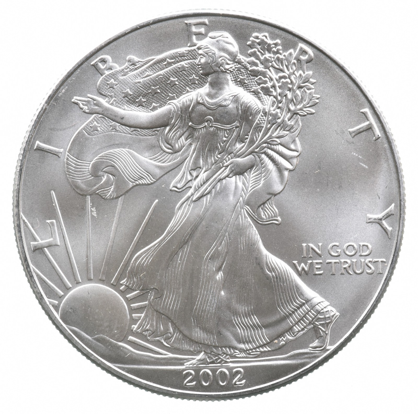 Better Date 2002 American Silver Eagle 1 Troy Oz .999 Fine Silver ...