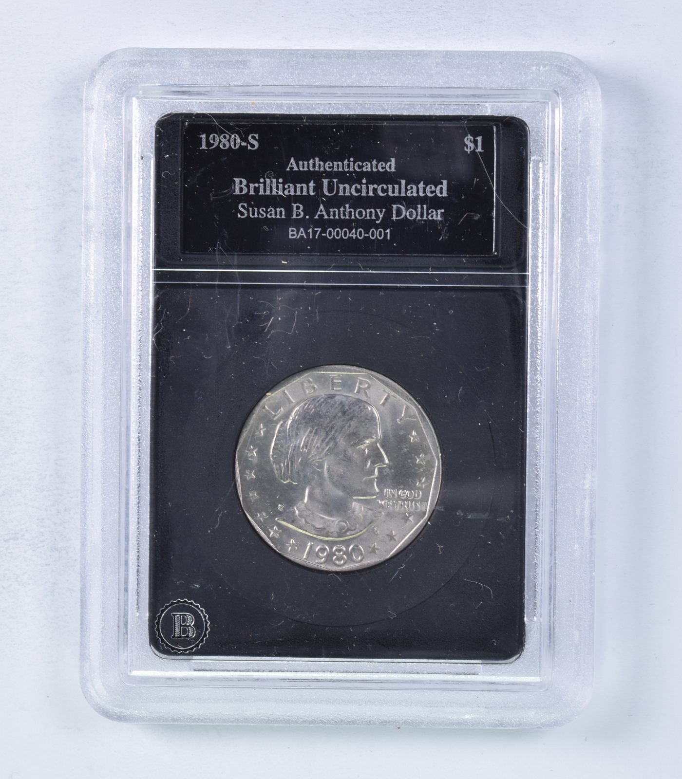 Brilliant Uncirculated 1980-S Susan B. Anthony Dollar - Slabbed | Property Room