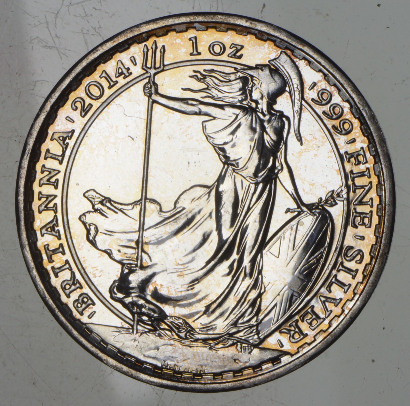Britannia 2014 1 Oz .999 Fine SIlver Round - Great Britain - Beautiful ...