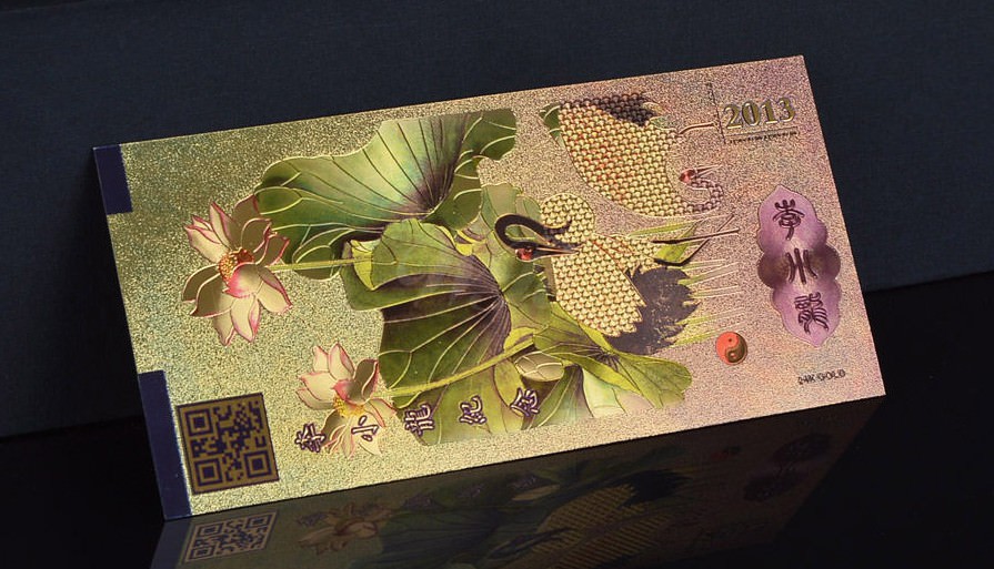 Bruce Lee 100 RMB Gold Colored-- Replica Bank Note | Property Room